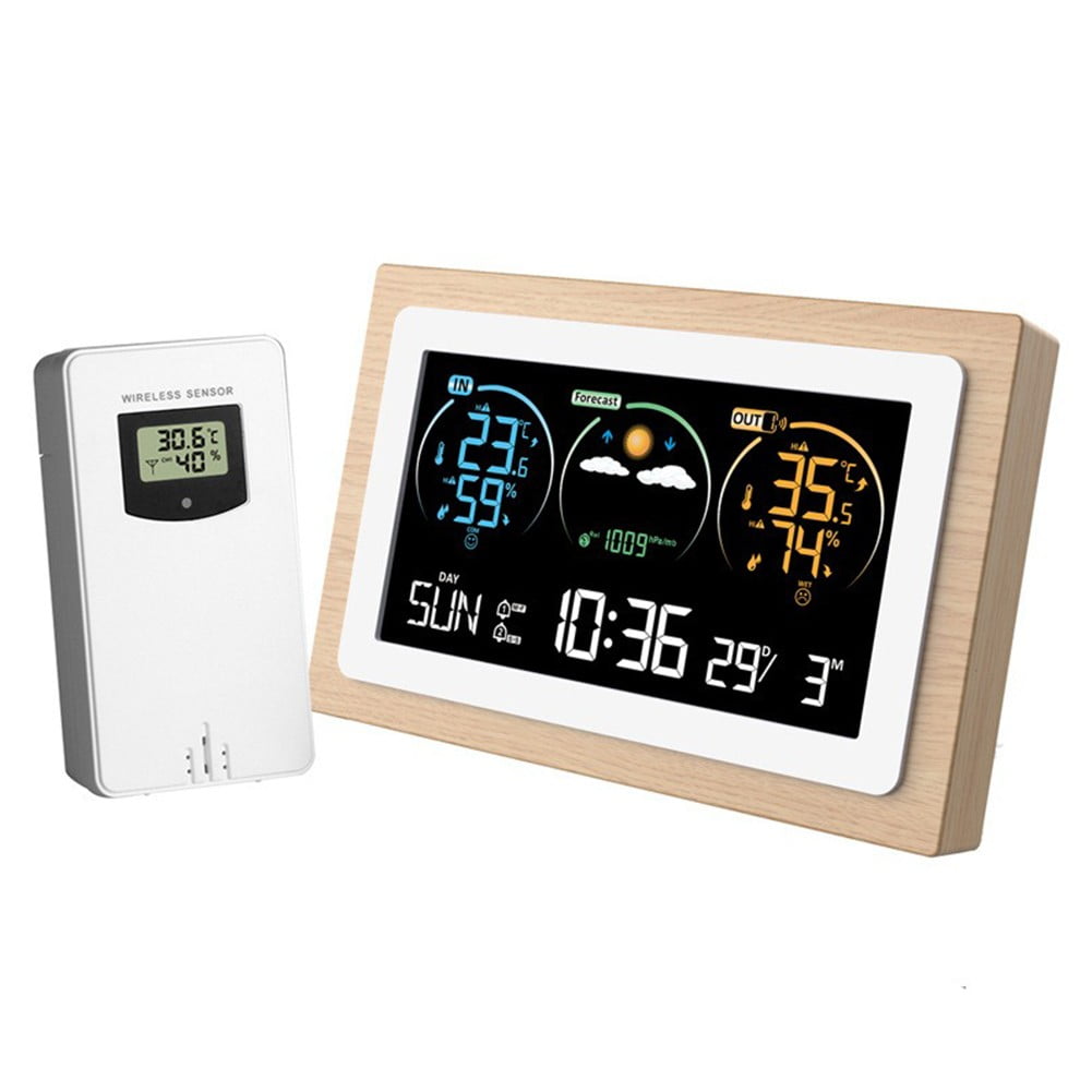Haimni Smart Digital Weather Clock: Color Display, Indooroutdoor Temp ...