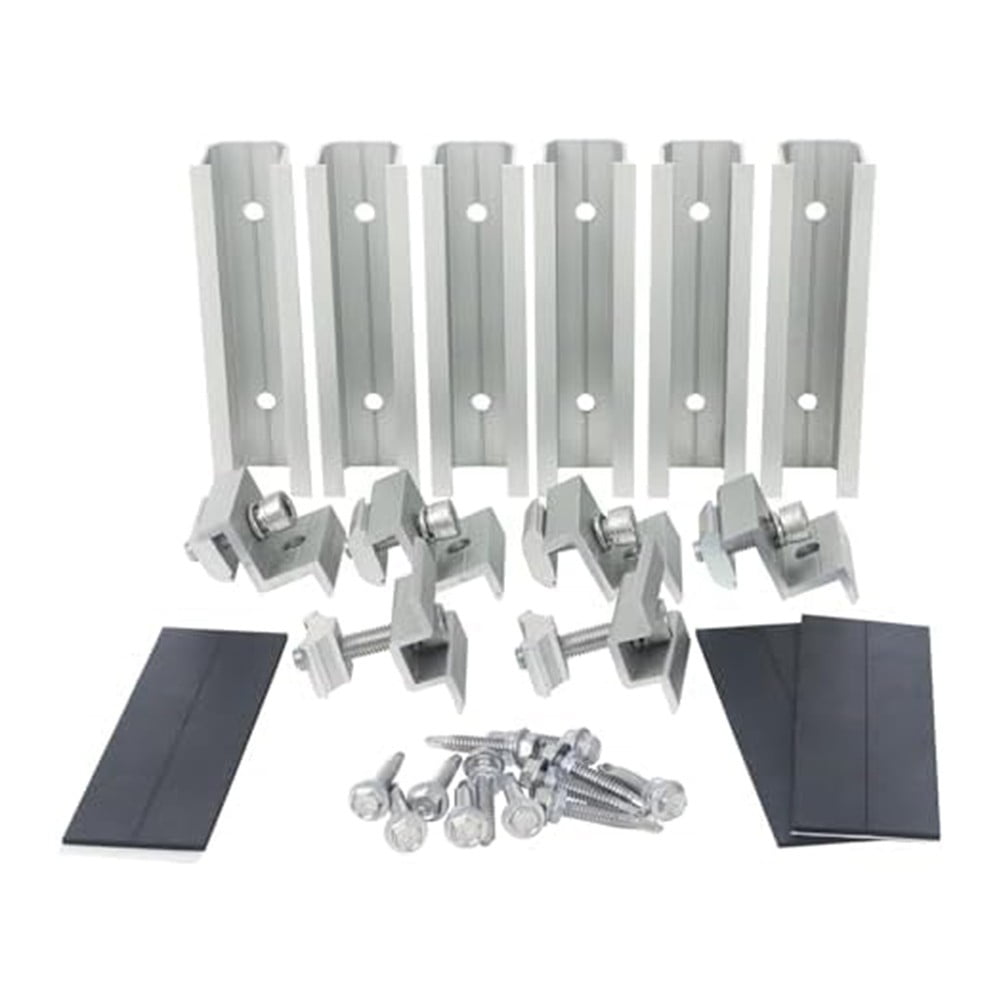 Haimni Solar Panel Mounting Brackets Clamps And Rails Kit For Roofing ...
