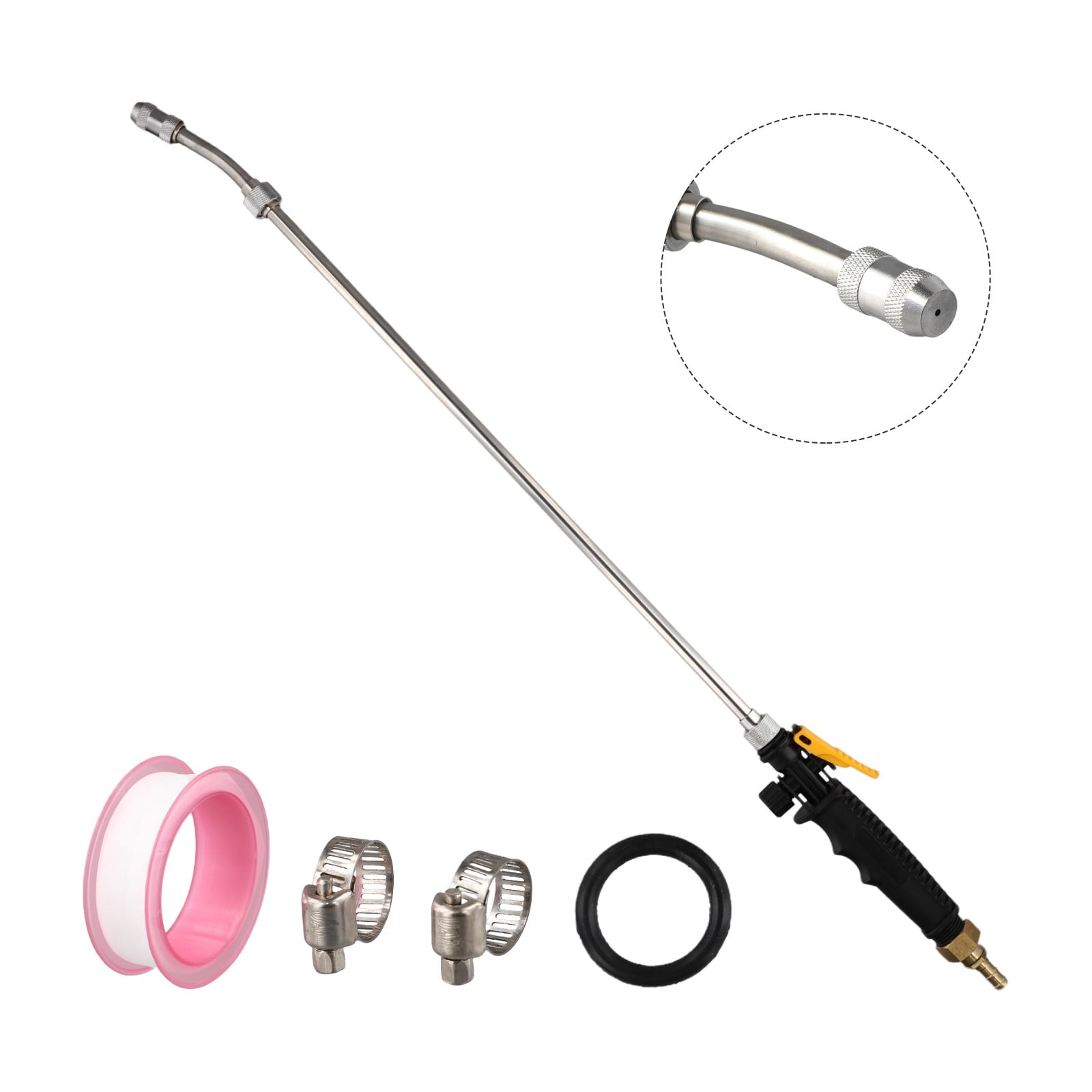 Haimni Tape Spray Stainless Steel Replacement Rubber Handle Rubber Ring ...