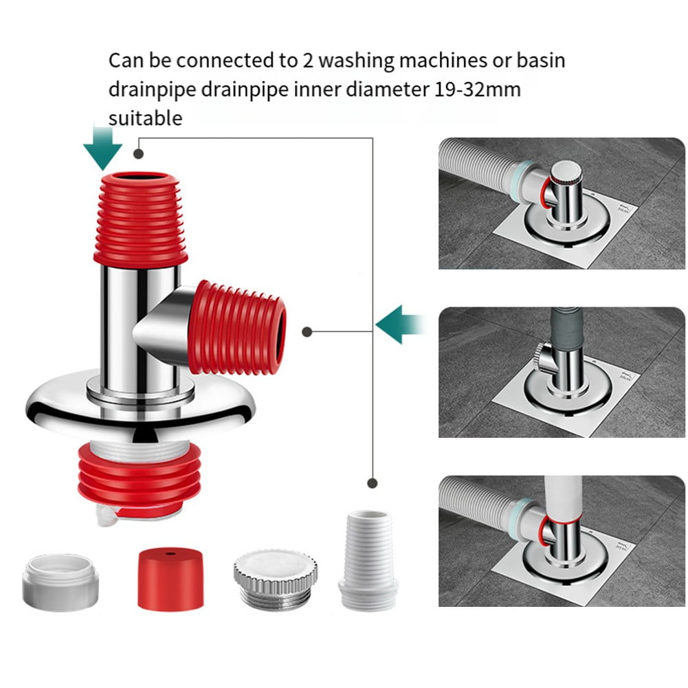 Haimni Washing Machine Drain Pipe Floor Drain Joint Check Valve To ...