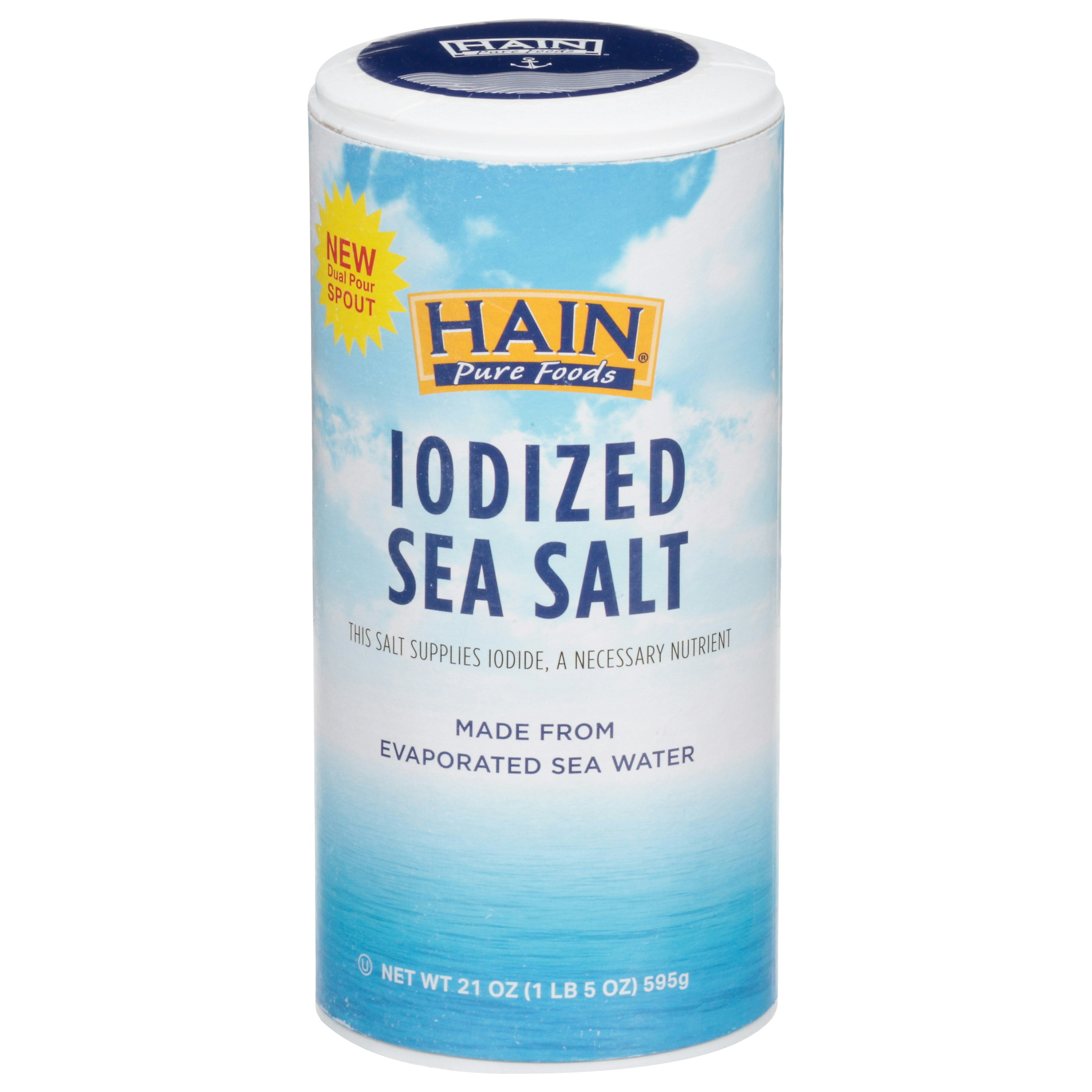 Hain Iodized Salt 21 oz (Pack Of 8) - Walmart.com