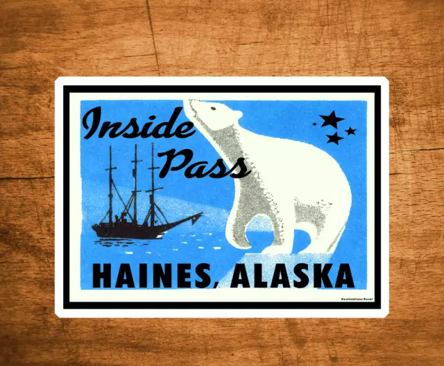 Haines Alaska Decal Sticker Inside Pass Vintage Old Style Phone Decal ...