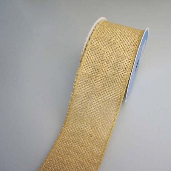 Haining 2.5" Natural Burlap Ribbon - Walmart.com