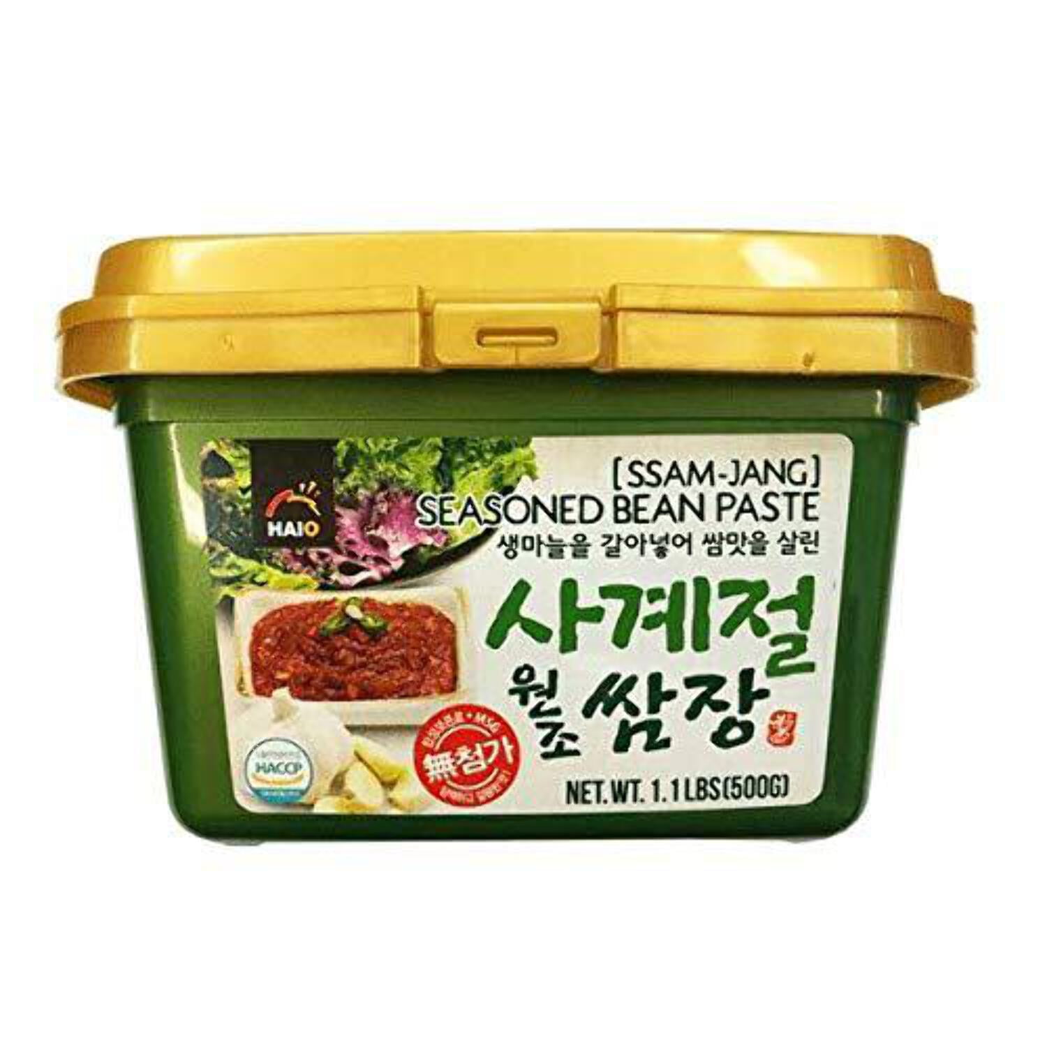 Haio Seasoned Bean Paste [SSAM-JANG] 500g 1.1lbs 2-PACK + 1 UCC Melon ...