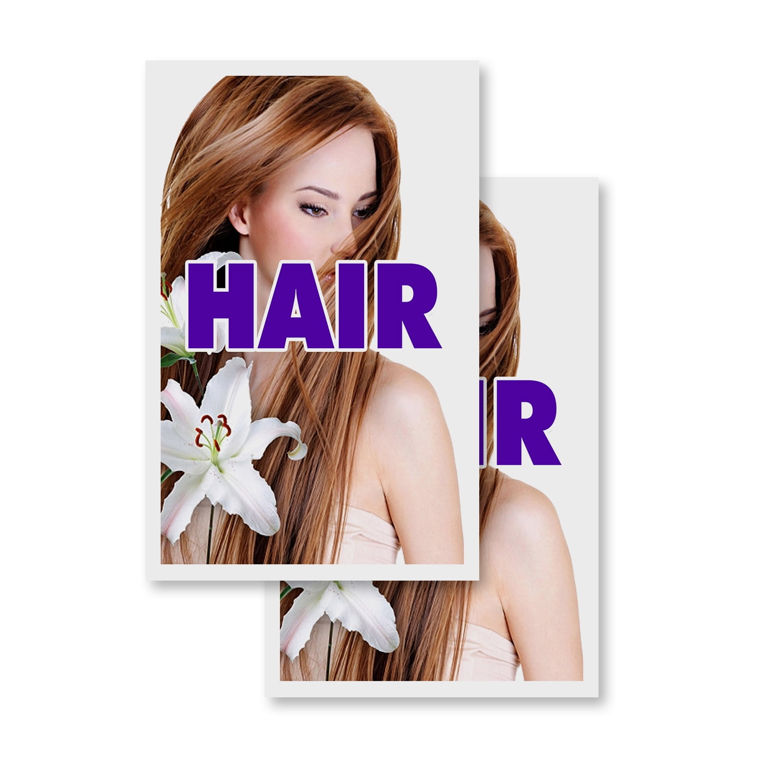 Hair (2-PACK) 24" x 36" Vinyl Decals | Sign Insert Peel & Stick Decals ...