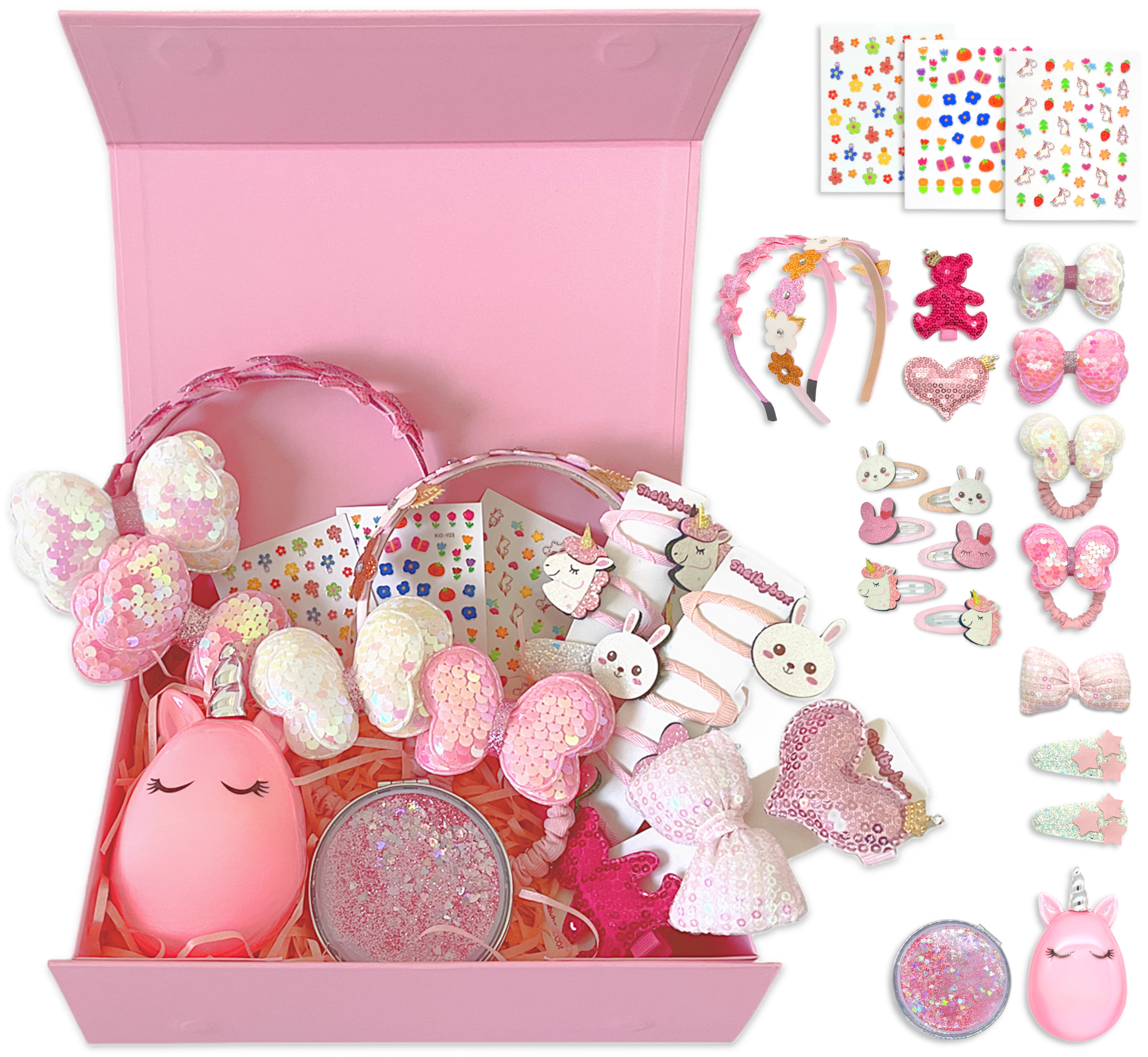 Shelbybox Hair Accessories Gift Set for Kids Daughter Teens Childs ...
