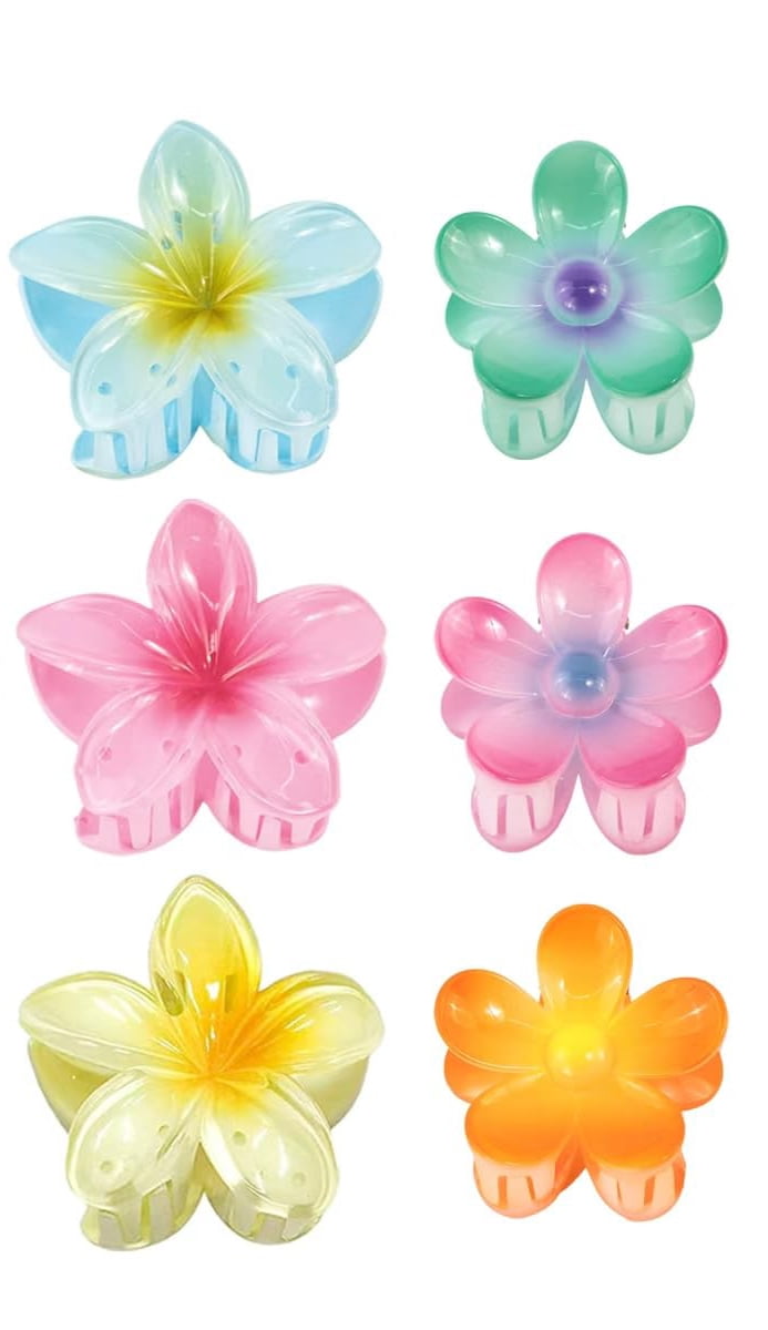 Hair Accessories, Summer Beach Claw Clips, Hawaiian Flower Hair Clips ...