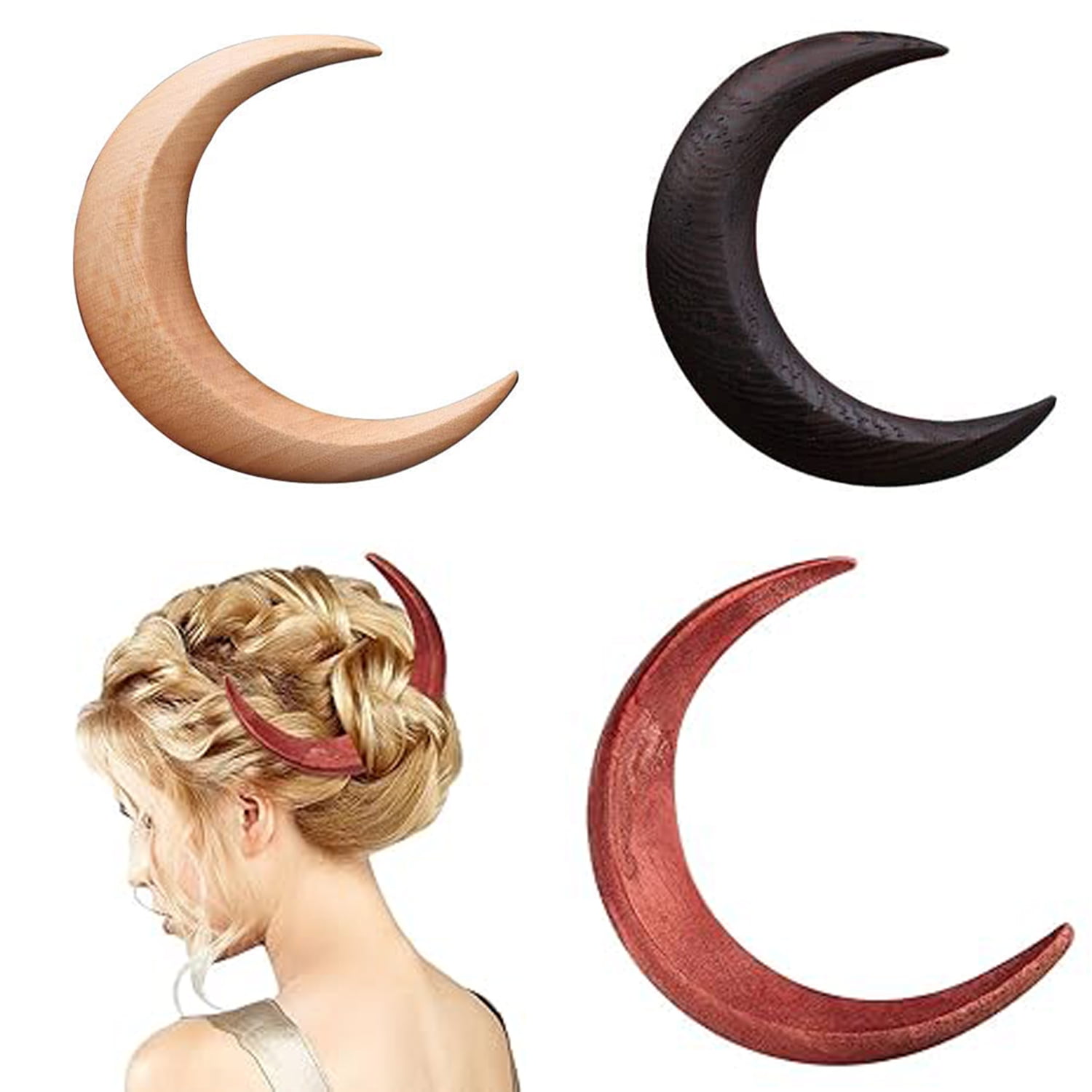 Hair Accessories for Women, Hair Fork, Natural Logs Safe ...