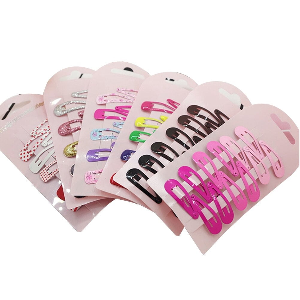 Hair Barrettes For Girls,126 Pcs Snap Hair Clips No Metal Hair Clip ...