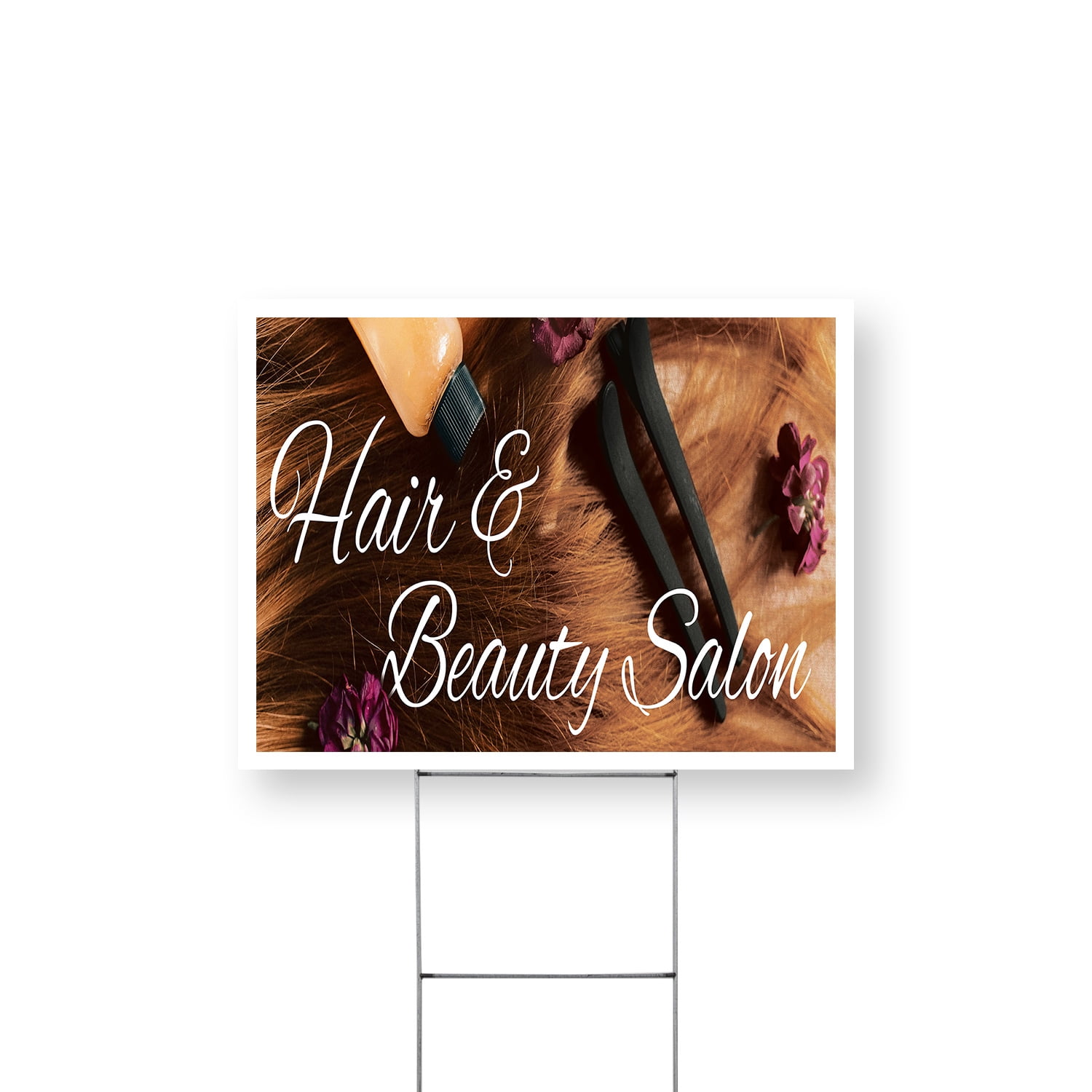 Hair & Beauty Salon Yard Sign 18 Inch x 24 Inch Double Sided ...
