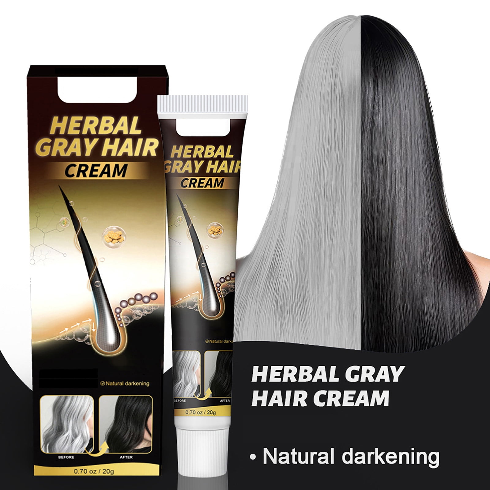 Hair Blackening Cream 20g Nourishing Formula For Gray Hair Restores ...
