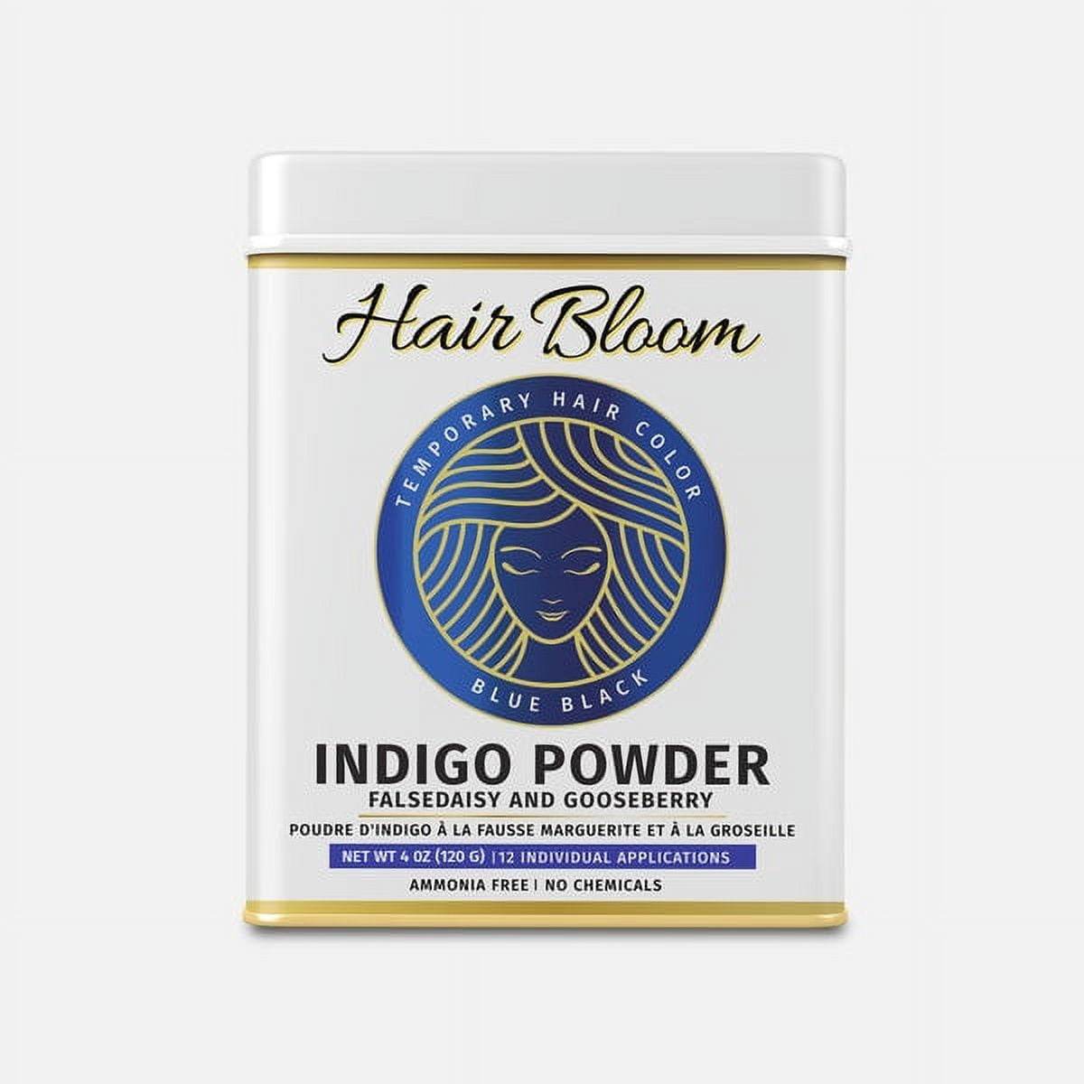 Hair Bloom Natural Blue Black Hair Color- Herbal Indigo w/False Daisy ...