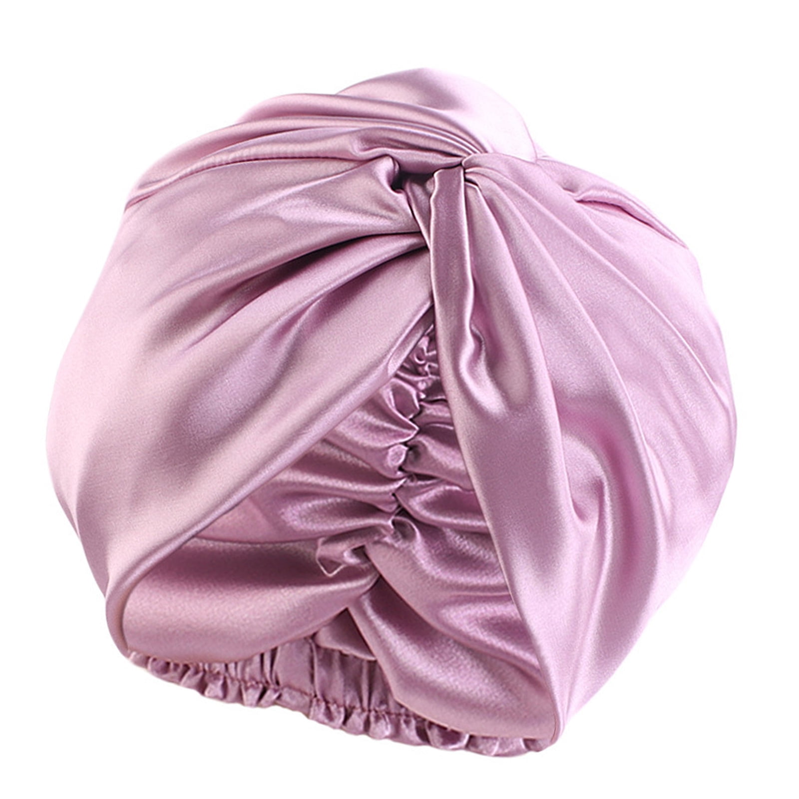 Hair Bonnet Twisted Sleep Hat Silk Like Fabric Double Layer Design ...