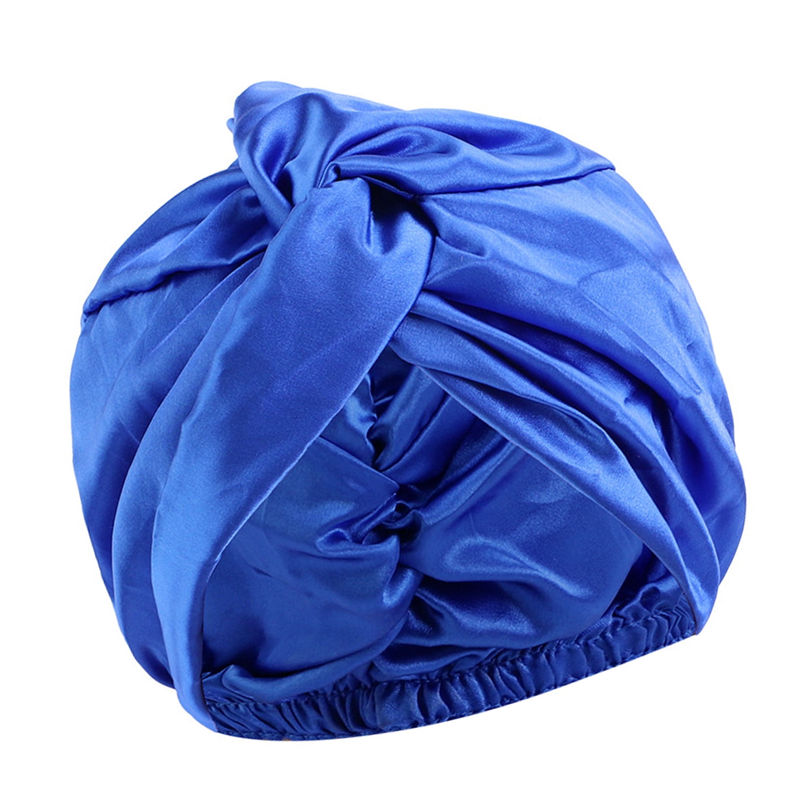 Hair Bonnet Twisted Sleep Hat Silk Like Fabric Double Layer Design ...