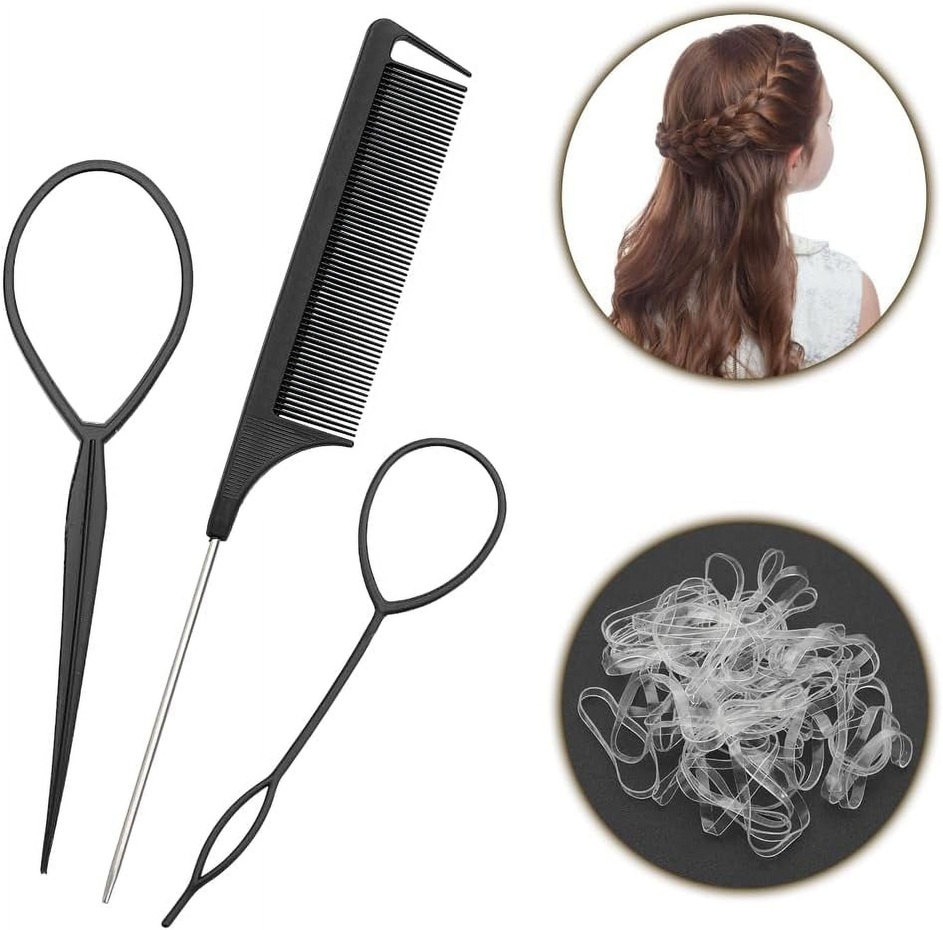 Hair Braiding Tool Rat Tail Comb French Braid Accessories Pony Tail ...
