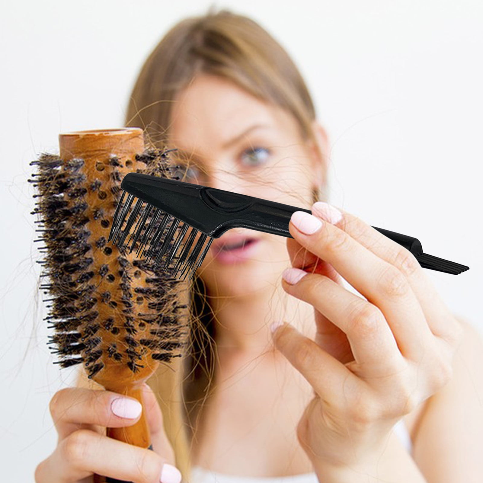 Hair Brush Cleaner Tool 2-in-1 Comb Cleaner Hair Brush Cleaner Rakes ...