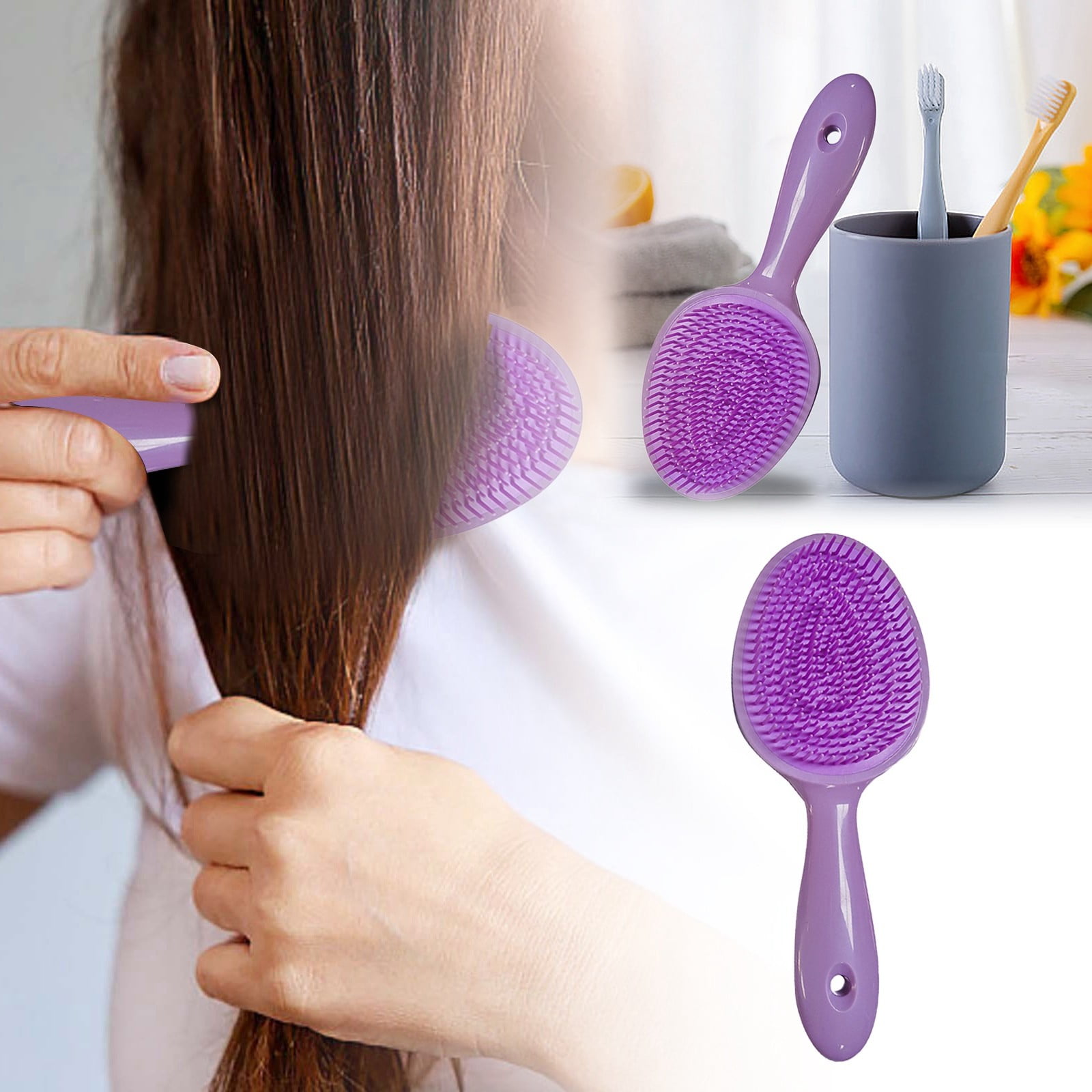 Hair Brush Detangling Comb for Smooth Knot- Hair Portable Massage ...