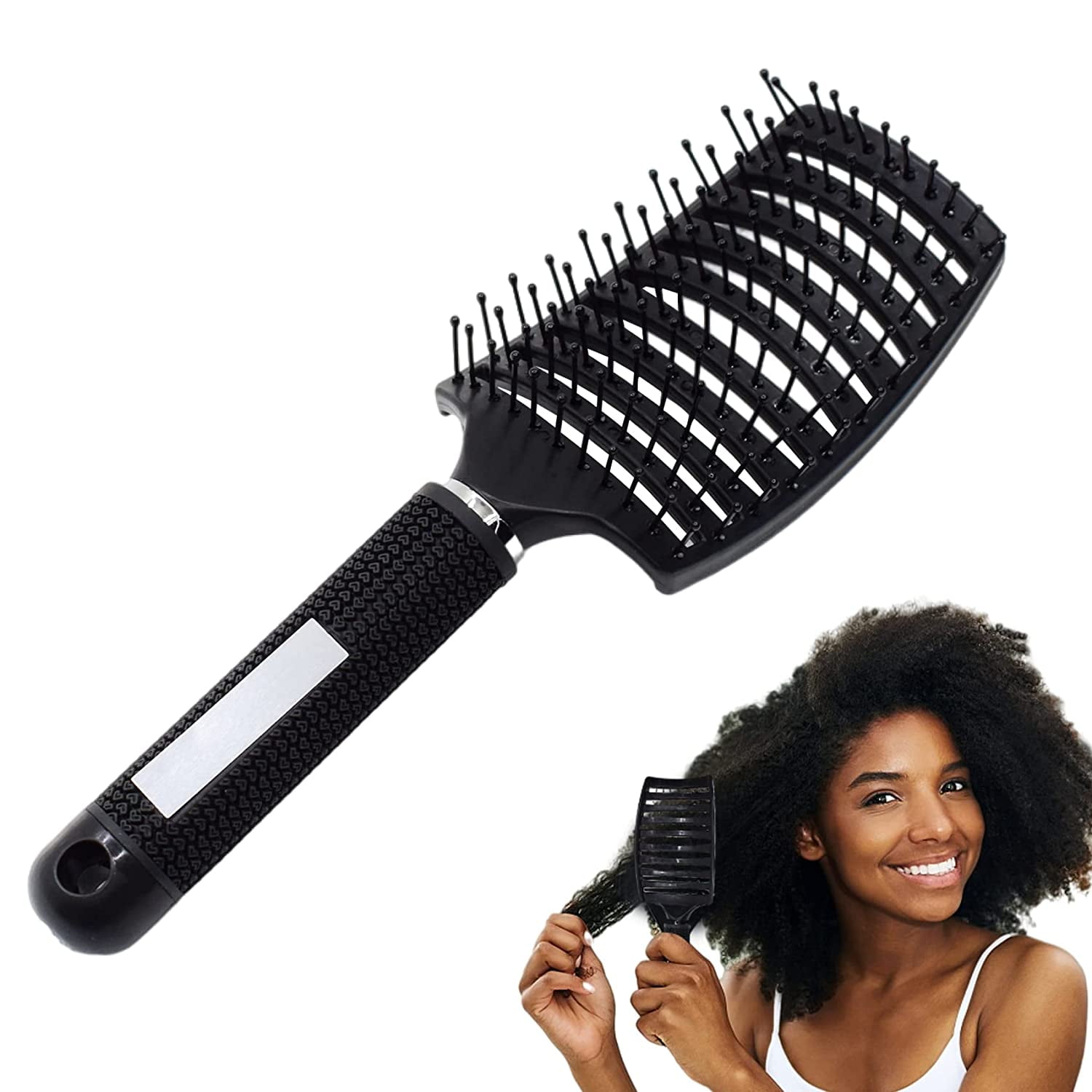 Hair Brush Detangling Curved Vented Hair Brushes for Women Men Wet or Dry Hair, Styling ...