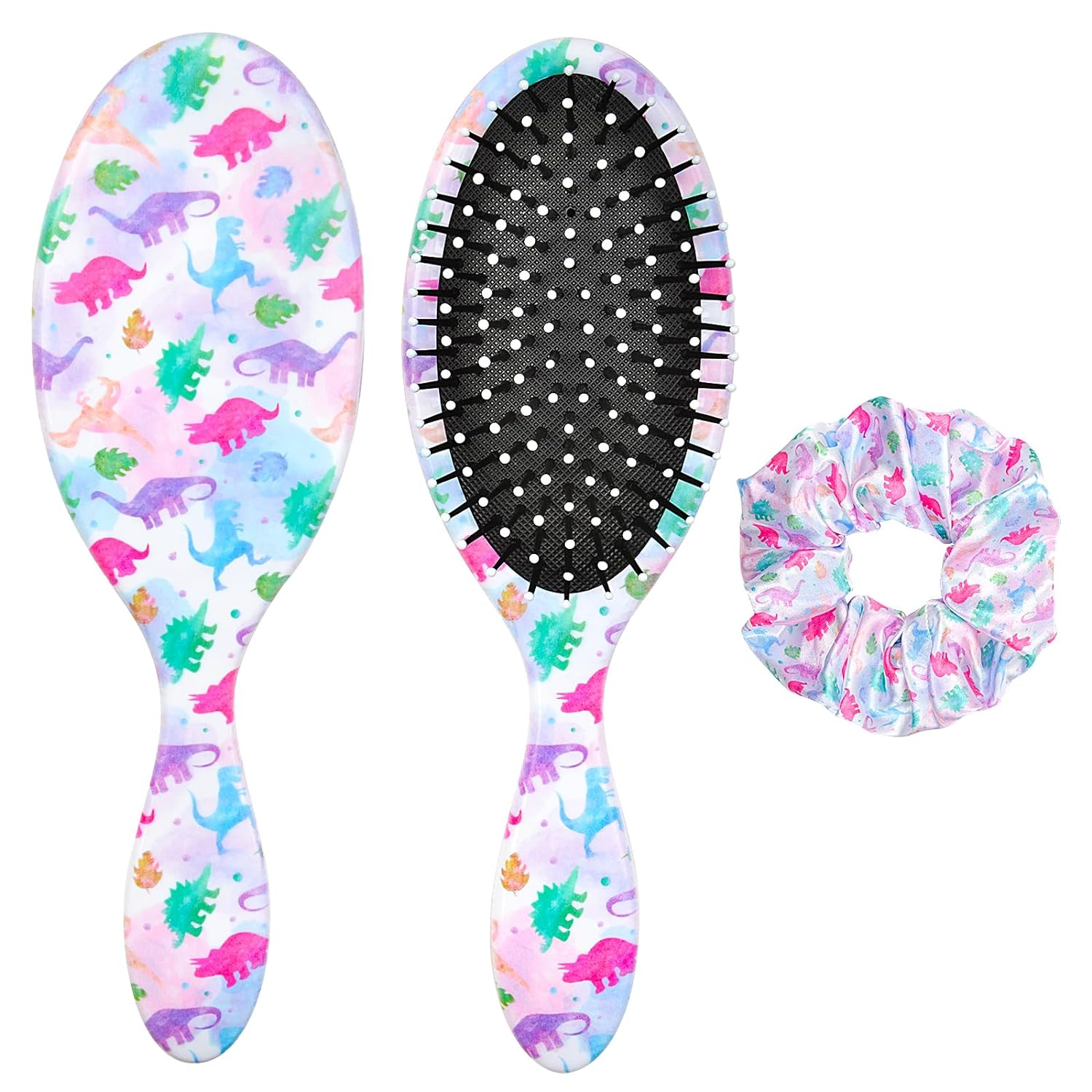 Hair Brush For Girls Dinosaur Brush For Curly Hair Kids Detangler Brush ...