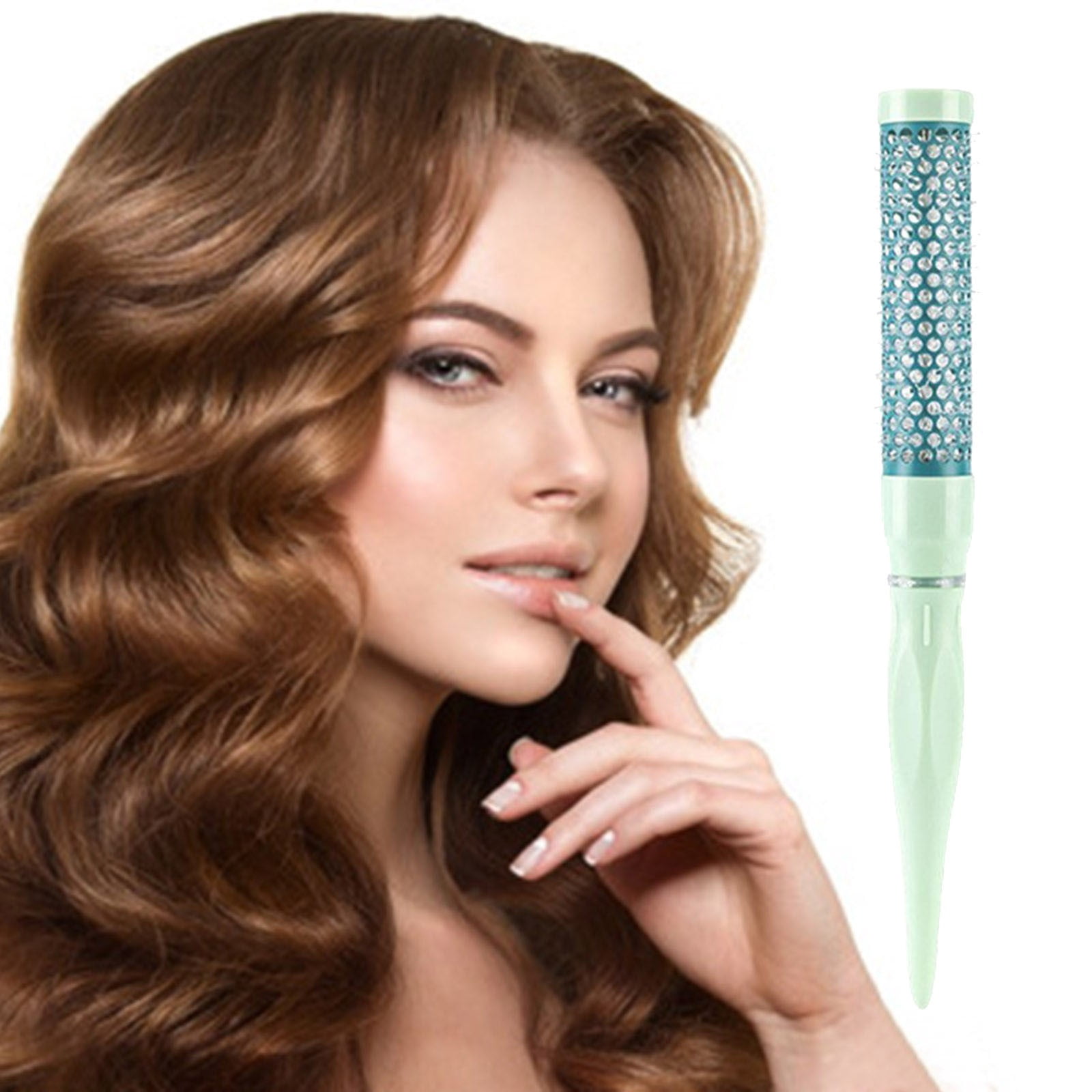 Hair Brush Green Curl Brush with Prongs for Defining and Styling Curly ...
