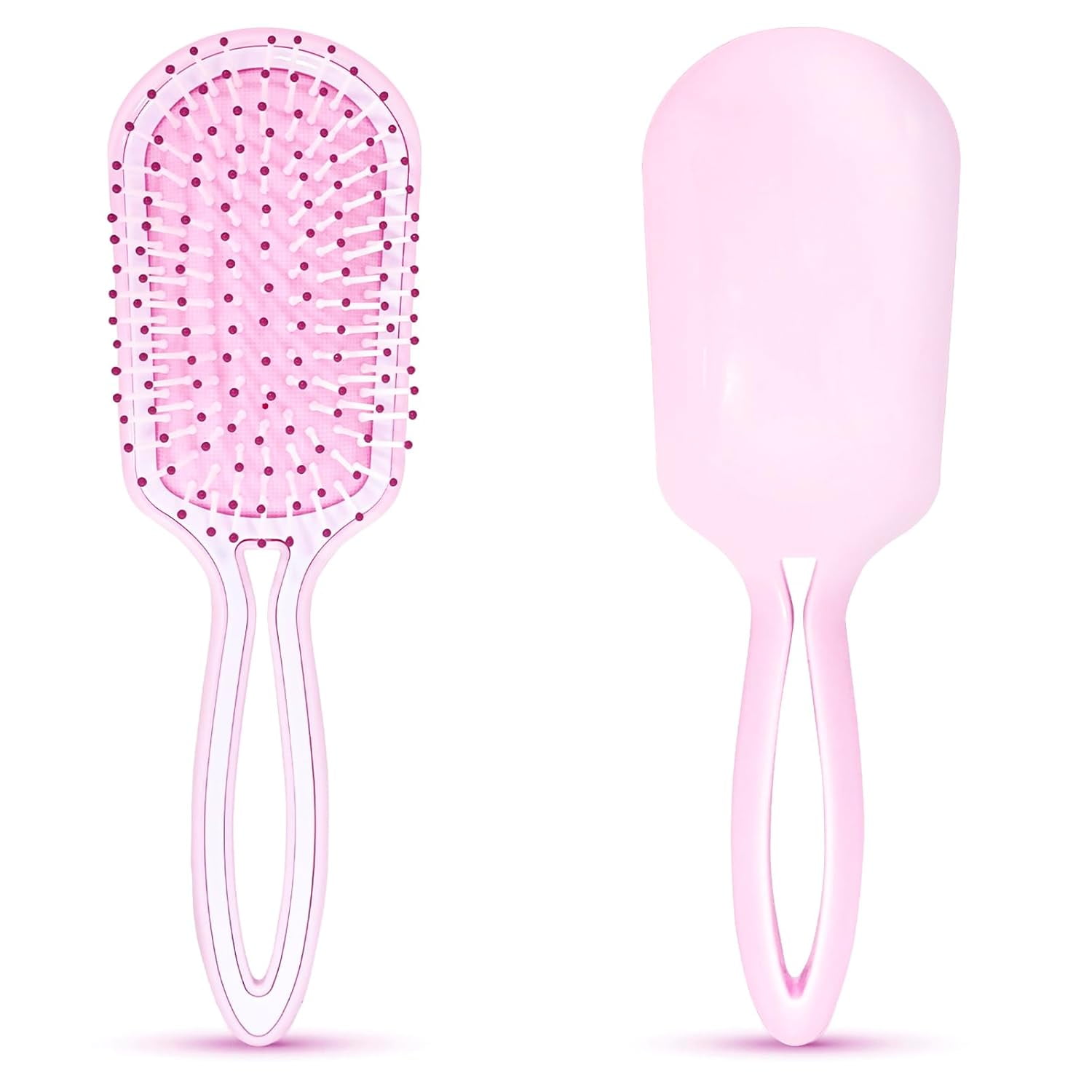 Hair Brush for Women, Pink Detangler Brush Full Sized, Detangling ...