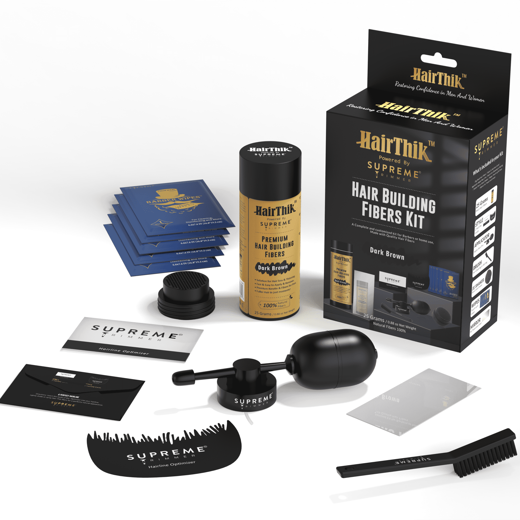 Hair Building Fibers 8-in-1 Kit | includes 25G Keratin Fibers, Pump ...