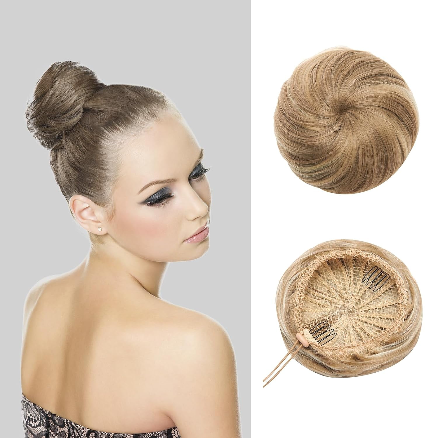 Hair Bun Extension for Instant Updo with Drawstring - Perfect Ballet ...