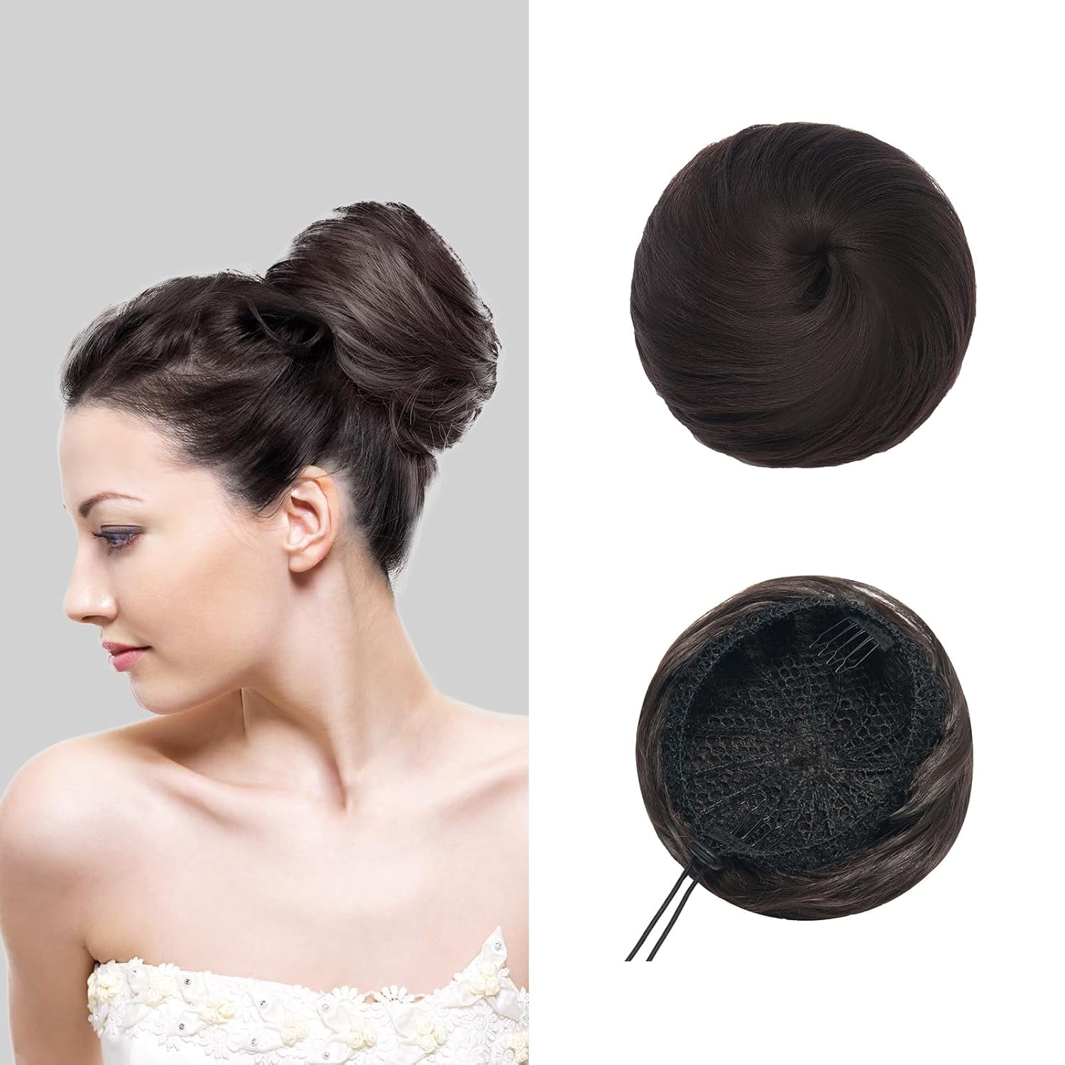 Hair Bun Extension for Instant Updo with Drawstring - Perfect Ballet ...
