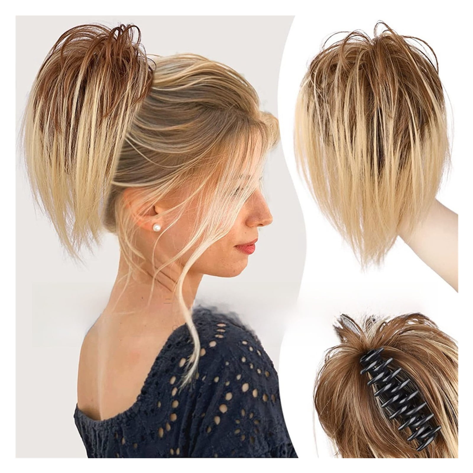 Hair Bun Fluffy Chicken Coop Wig Clip - Hot Girl Hair, Lazy Styling for ...
