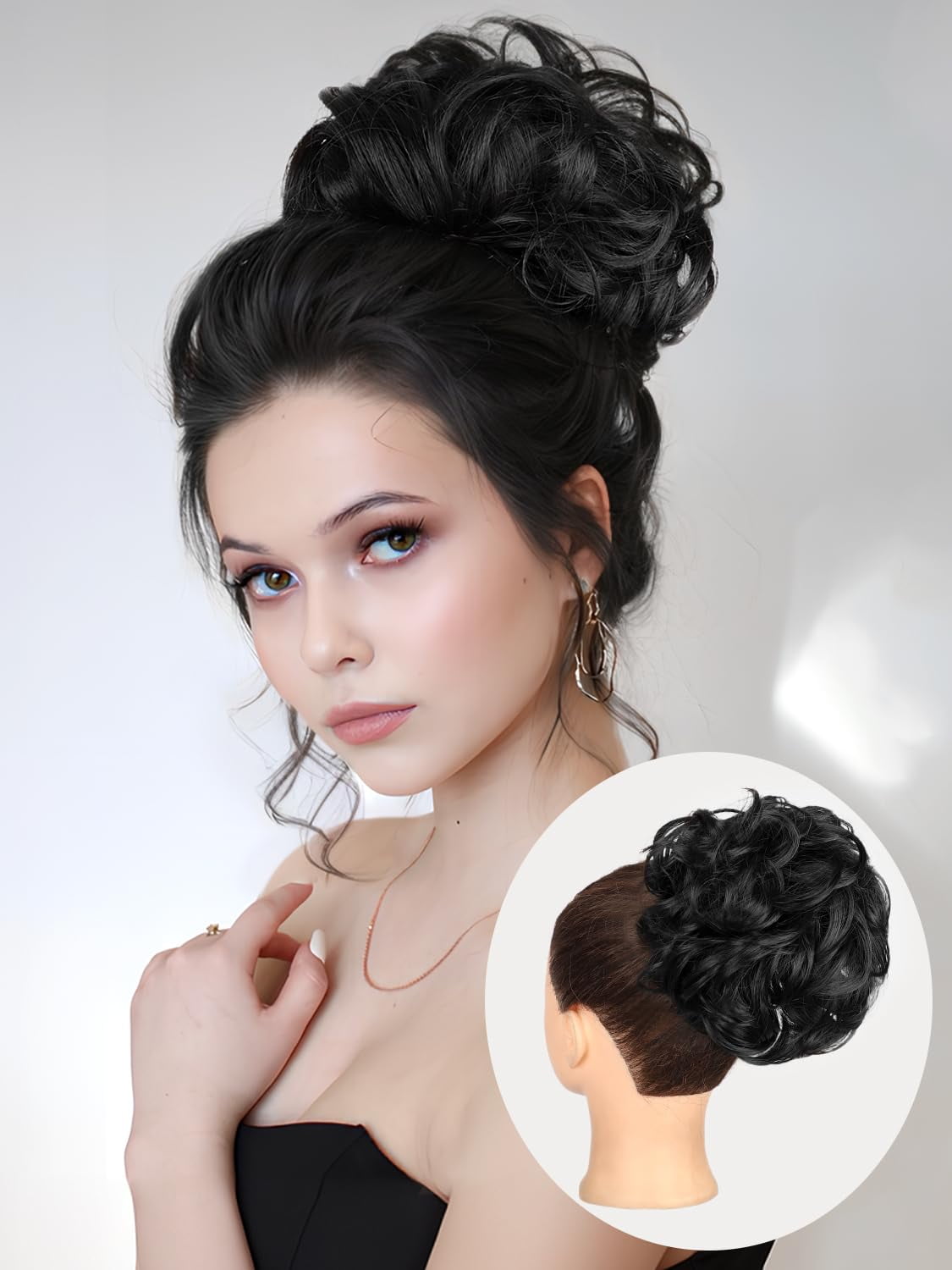 Hair Bun Hairpiece Comb Clip Messy Bun Hair Piece Drawstring Bun ...