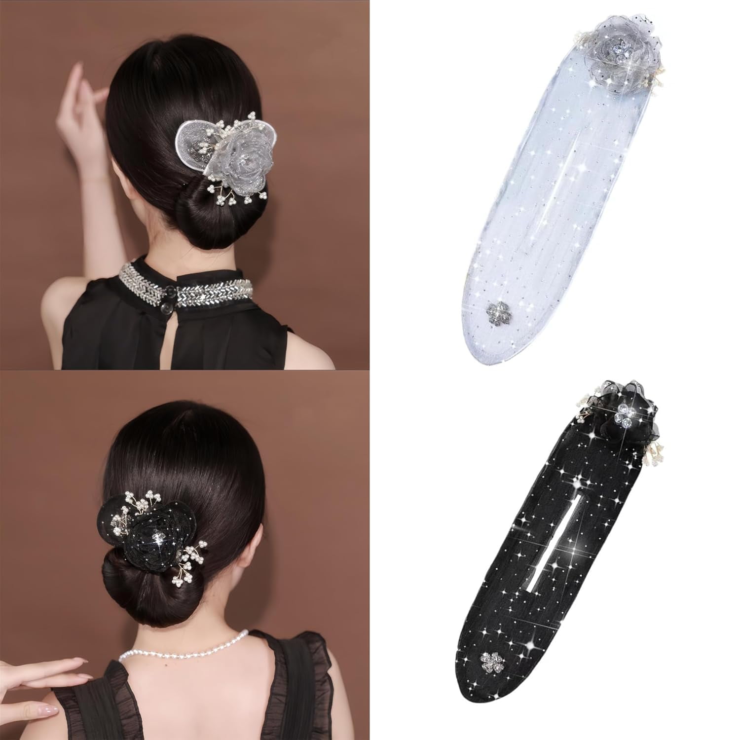 Hair Bun Maker, Flower Hair Clips,Ball Hair Clip,2024 New Flower Hair ...