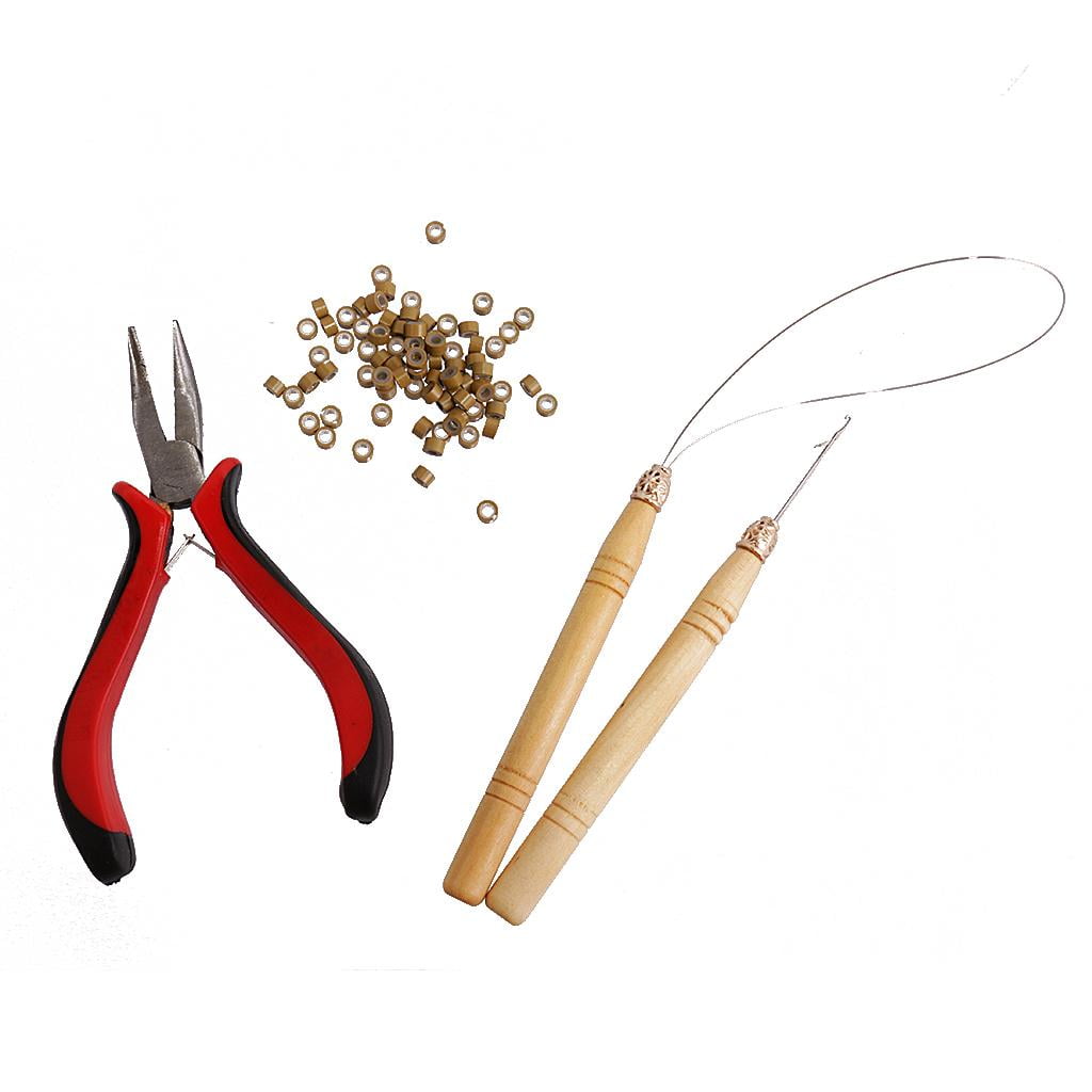 Hair Bun extension Pliers & Pulling Beads Loop Tools - Walmart.com