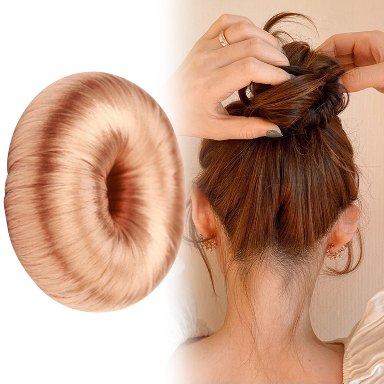 Hair Buns Extensions Clip in Donut Chignon Synthetic Hairpieces Updo ...