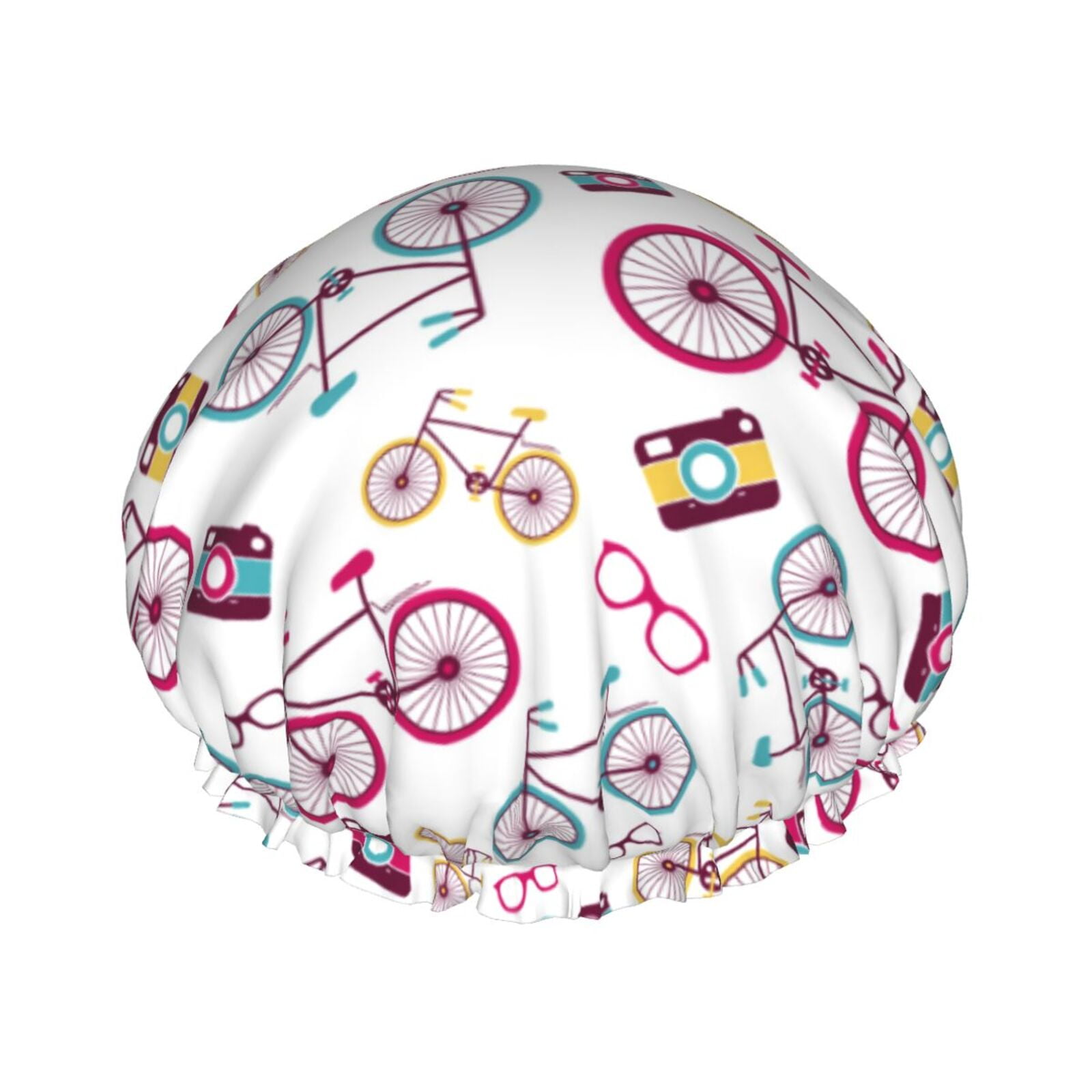 Hair Cap for Shower - Bike glasses camera Large Shower Cap Reusable ...
