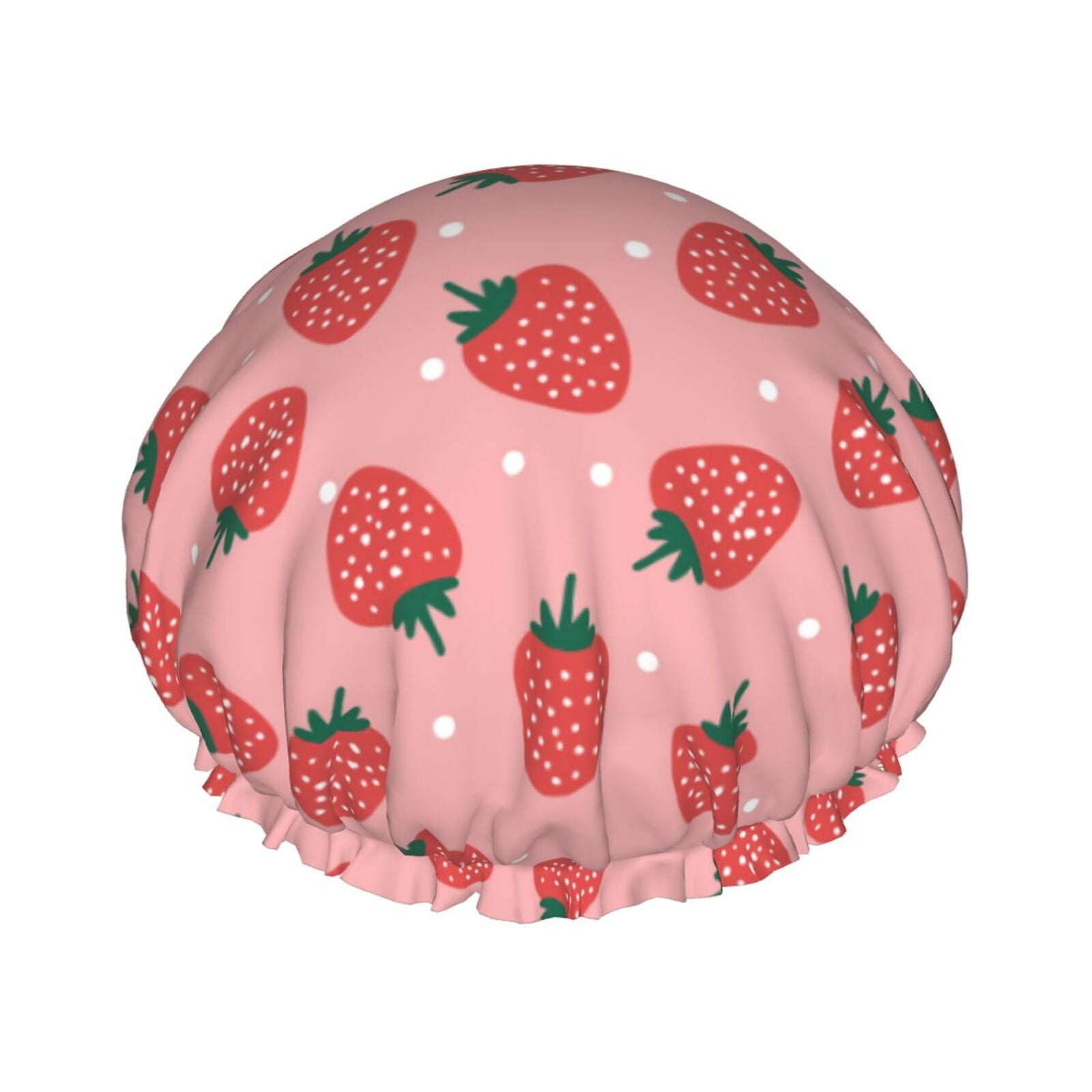 Hair Cap for Shower - Cute Strawberry Starry Sky Pink Large Shower Cap ...