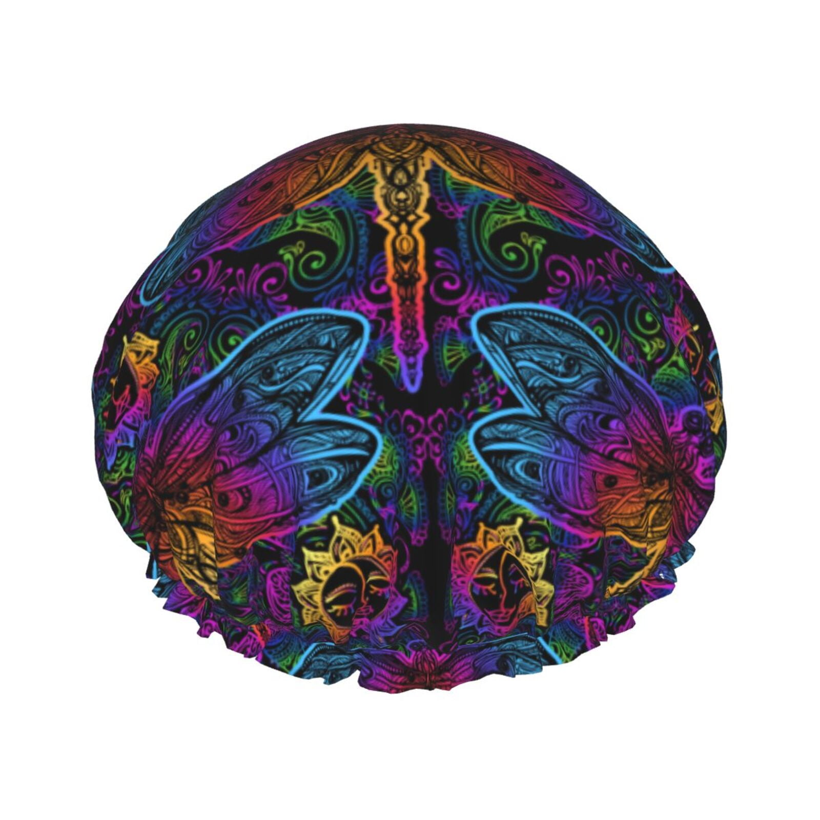 Hair Cap for Shower - Flamboyant Dragonfly Large Shower Cap Reusable ...