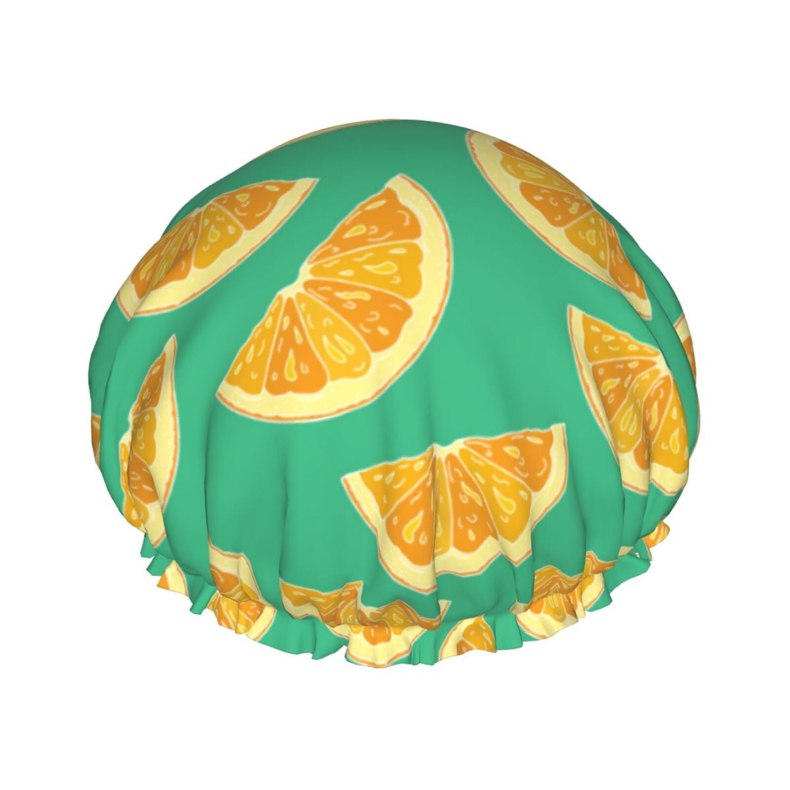 Hair Cap for Shower - cartoon Lemon orange Large Shower Cap Reusable ...