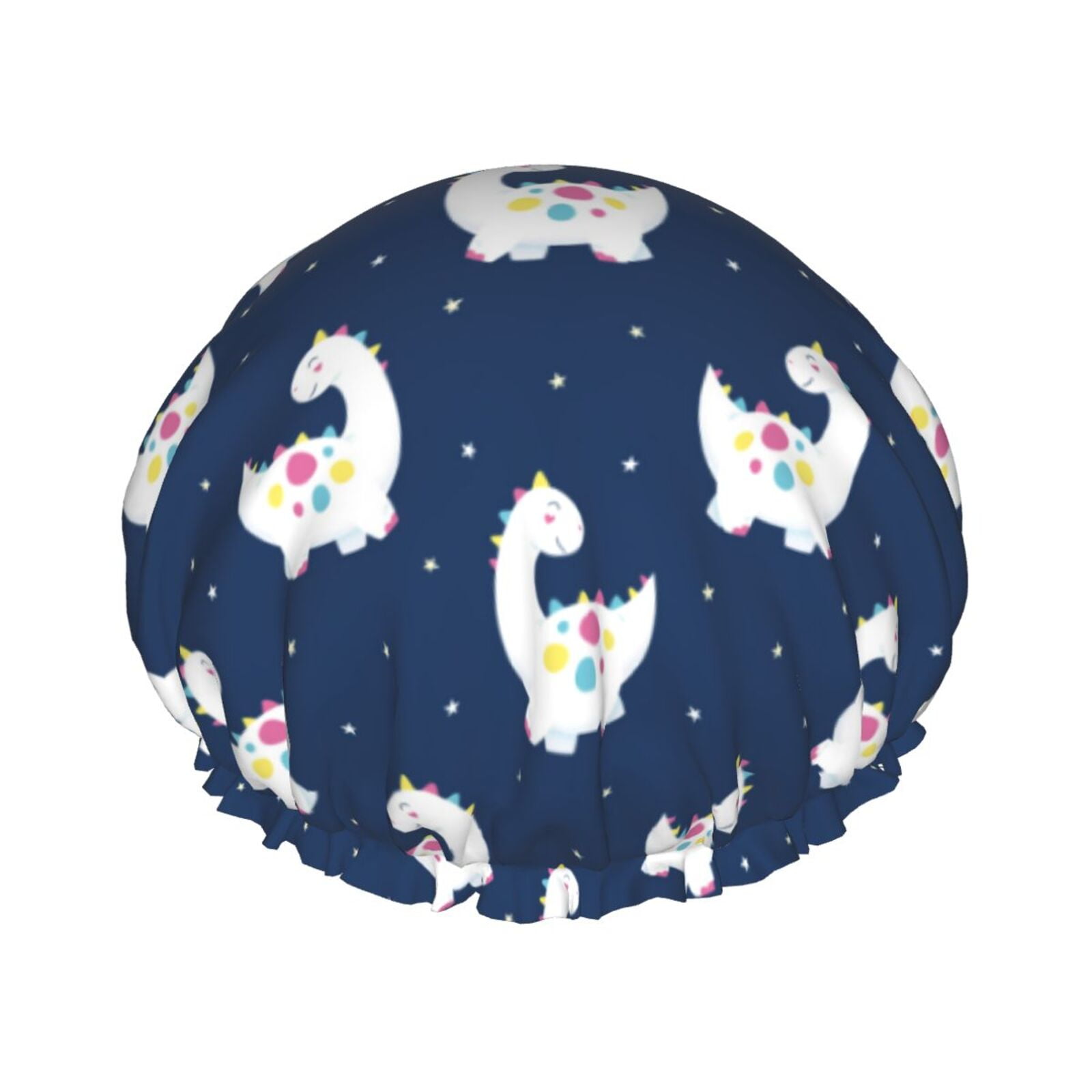 Hair Cap for Shower - rainbow cute Dinosaur Large Shower Cap Reusable ...