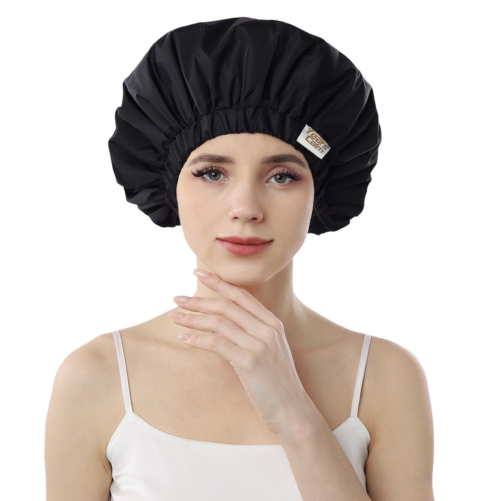 Hair Caps for Showers, Double-Layer Elastic Design, for All Hairstyles ...