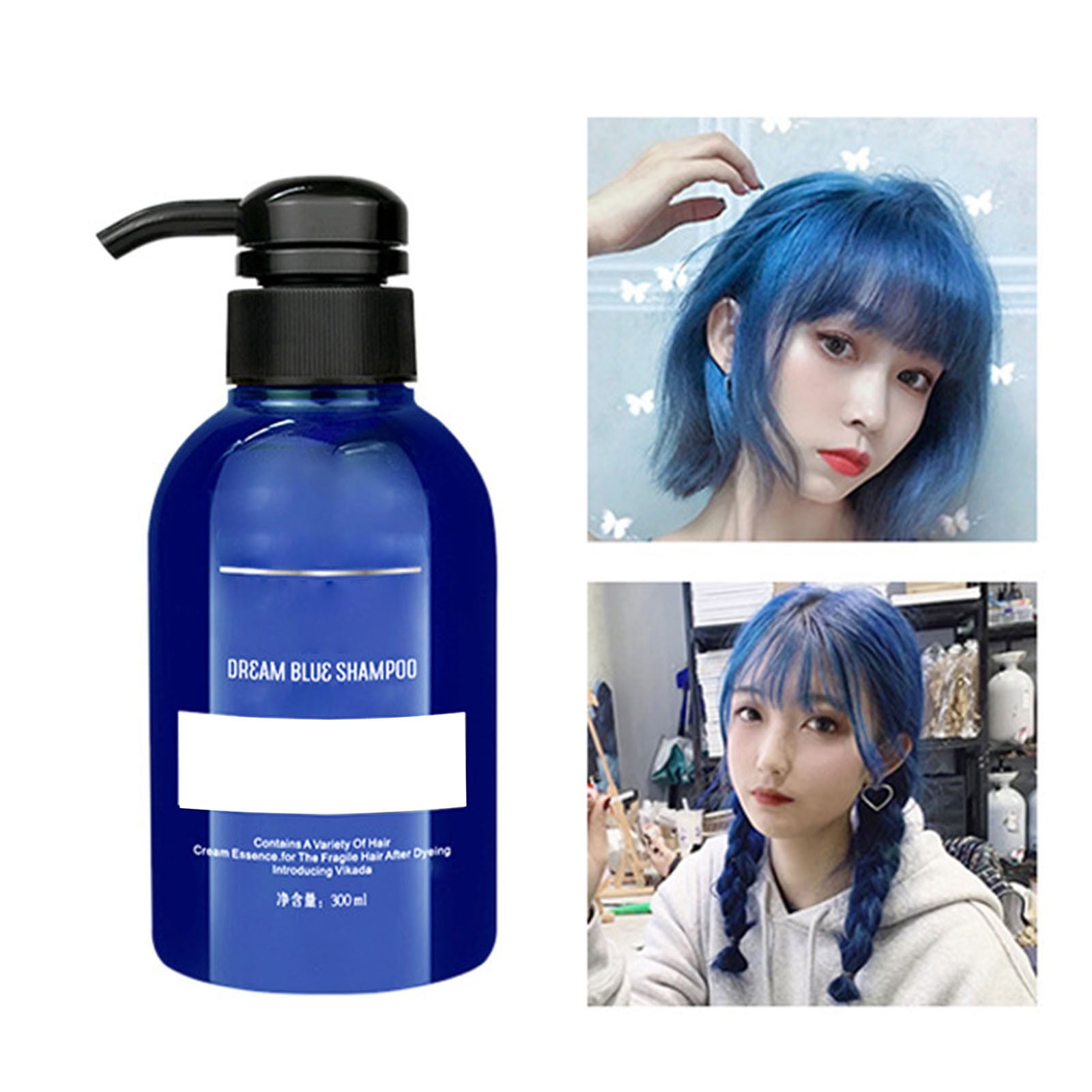 Hair Care 300ml Color Locking Shampoo Blue Gray Color Fixing Shampoo ...