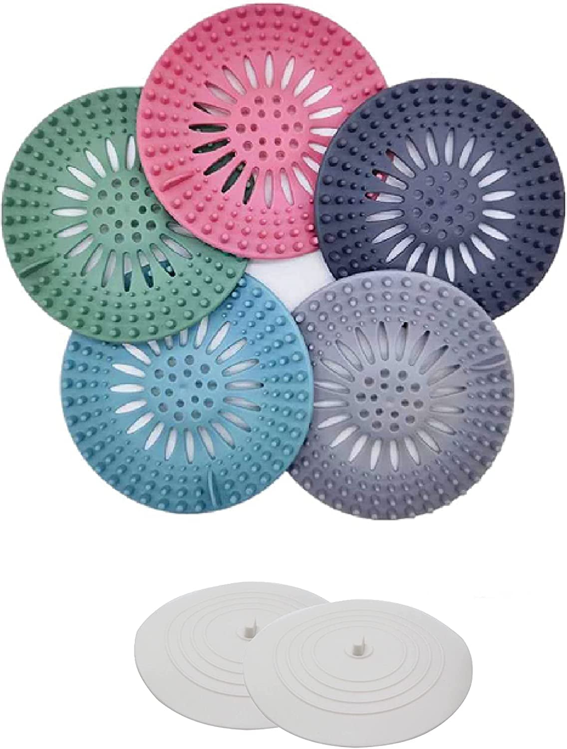 Hair Catcher & Bath Stopper Set - Shower Silicone Hair Stopper for ...