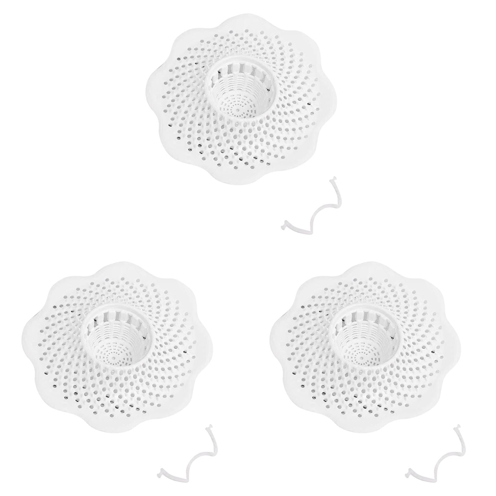 Hair Catcher Bathroom Tub Strainer In White Home Bathroom Drain Hair ...