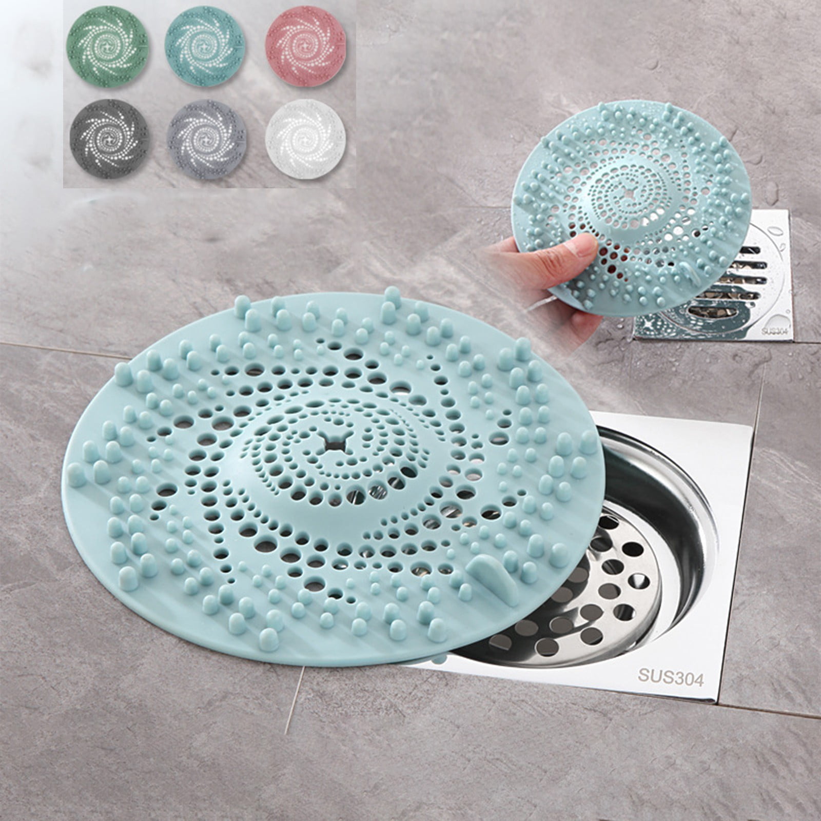 Hair Catcher Shower Drain, 5.5" Bathroom Sink Stopper Hair Catcher ...