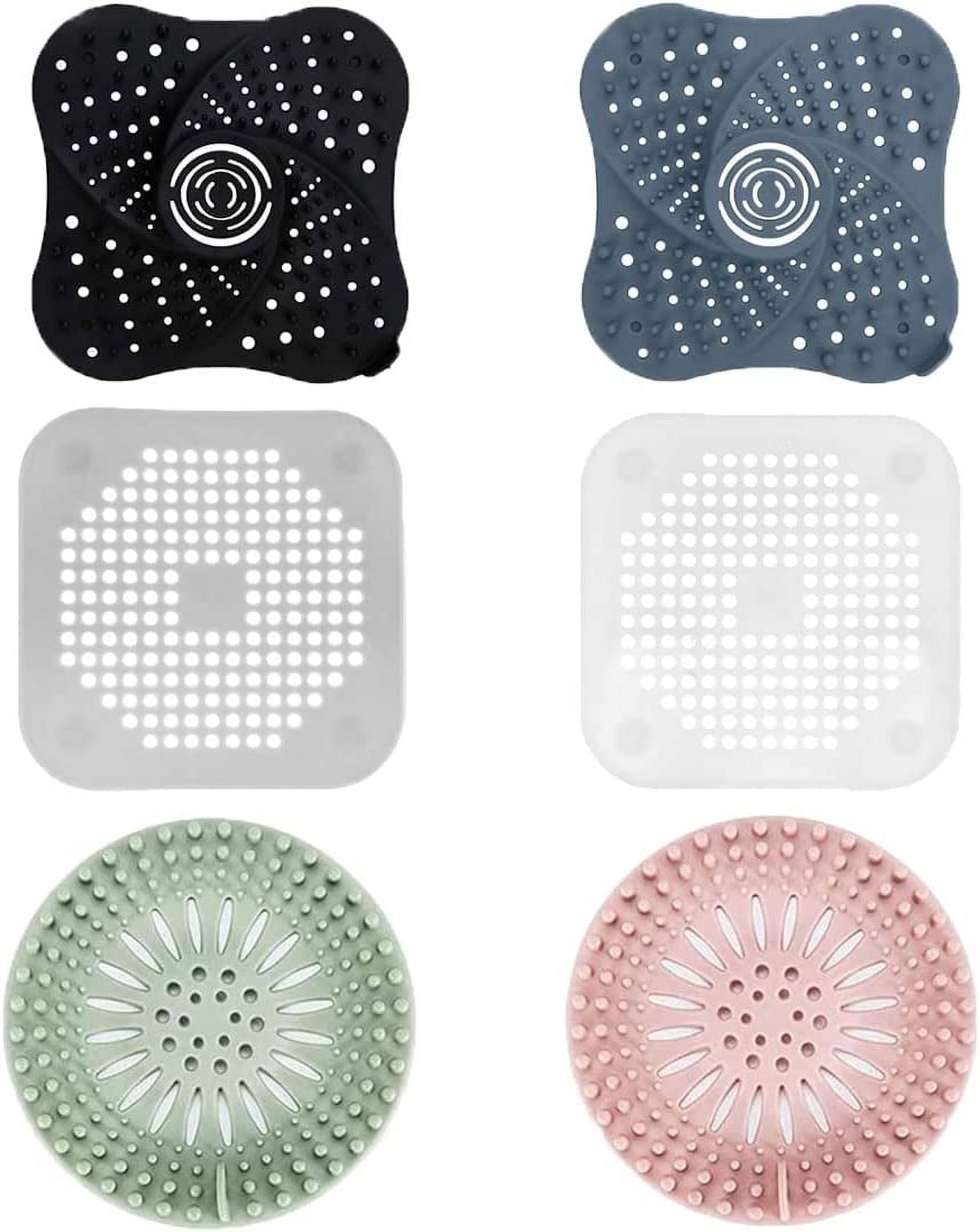 Hair Catcher Silicone Hair Stopper Drain Protector, Shower Drain Covers ...