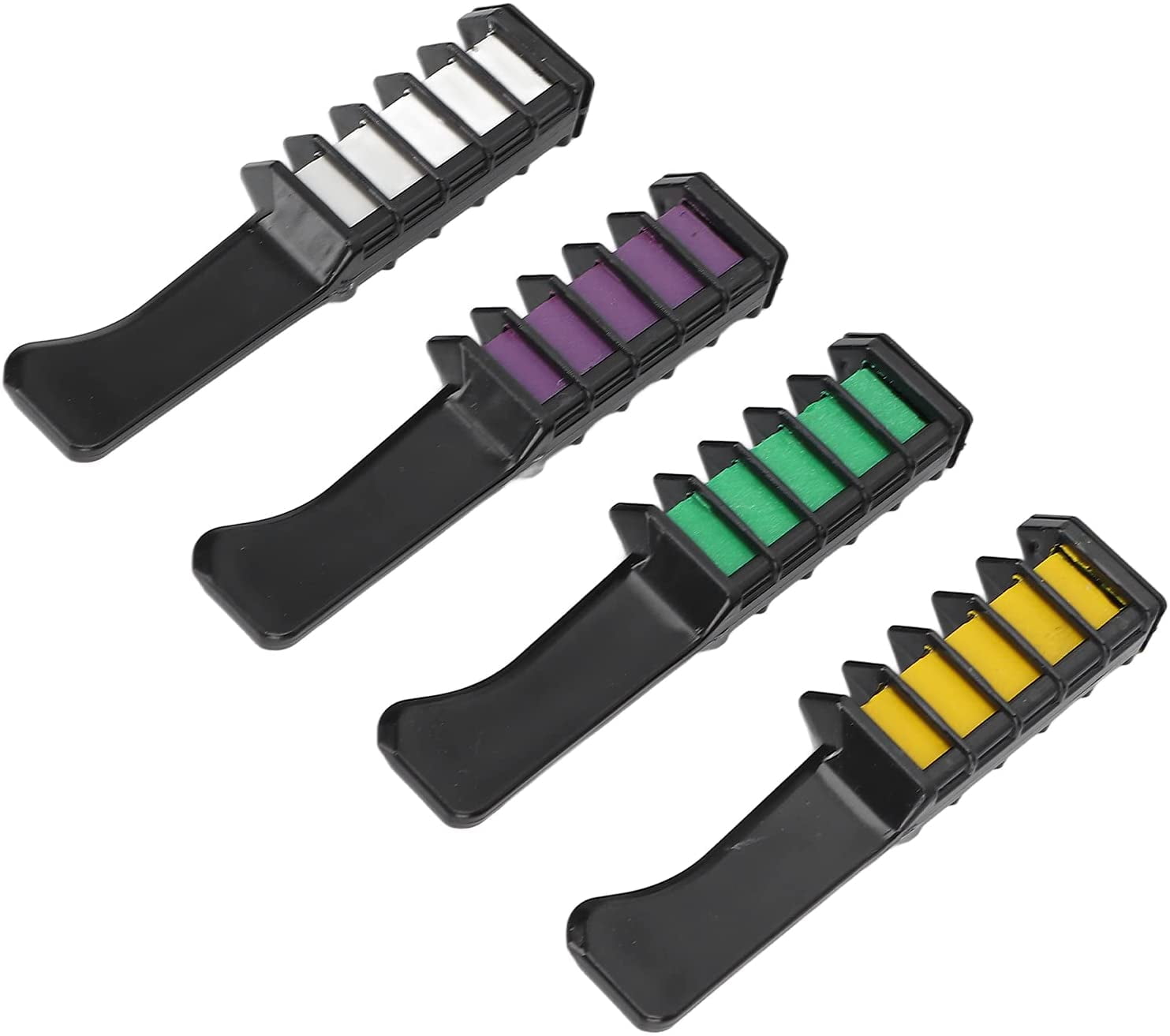 Hair Chalk Comb, Professional 4pcs Washable Compact Temporary Hair ...