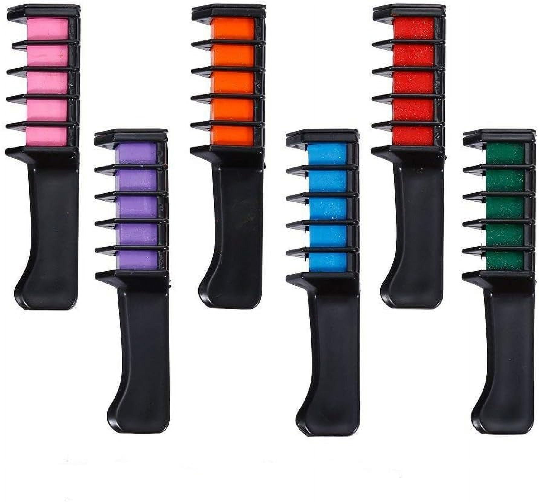 Hair Chalk Comb, Temporary Hair Chalk Color Set, Mini Instant Hair ...