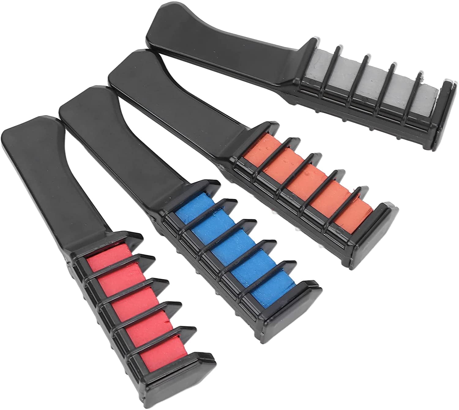 4pcs Temporary Hair Chalk Comb, Professional Portable Temporary Hair ...