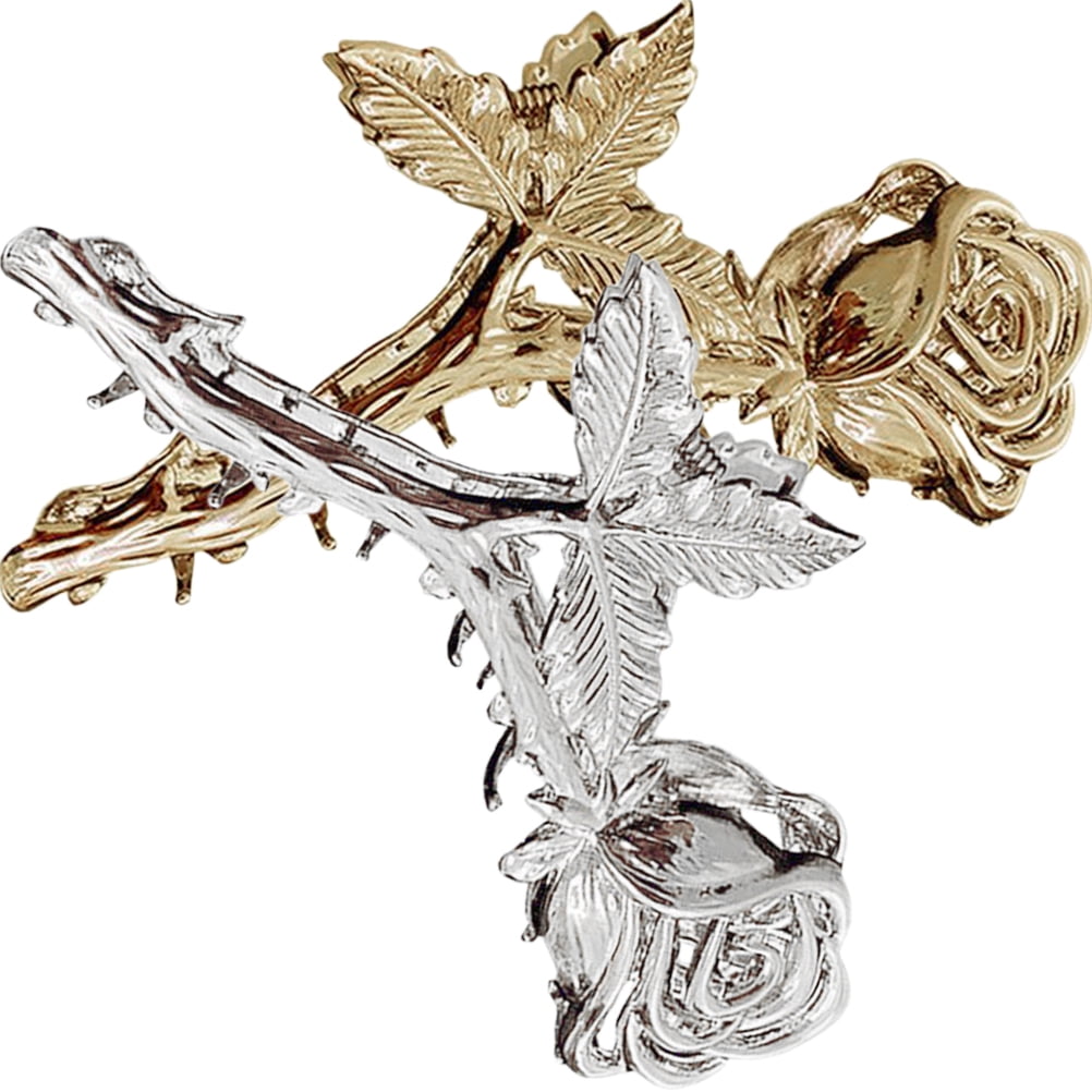 Hair Clamps for Women Flower Hairpin Rose Jaw Clips Large Dense The ...