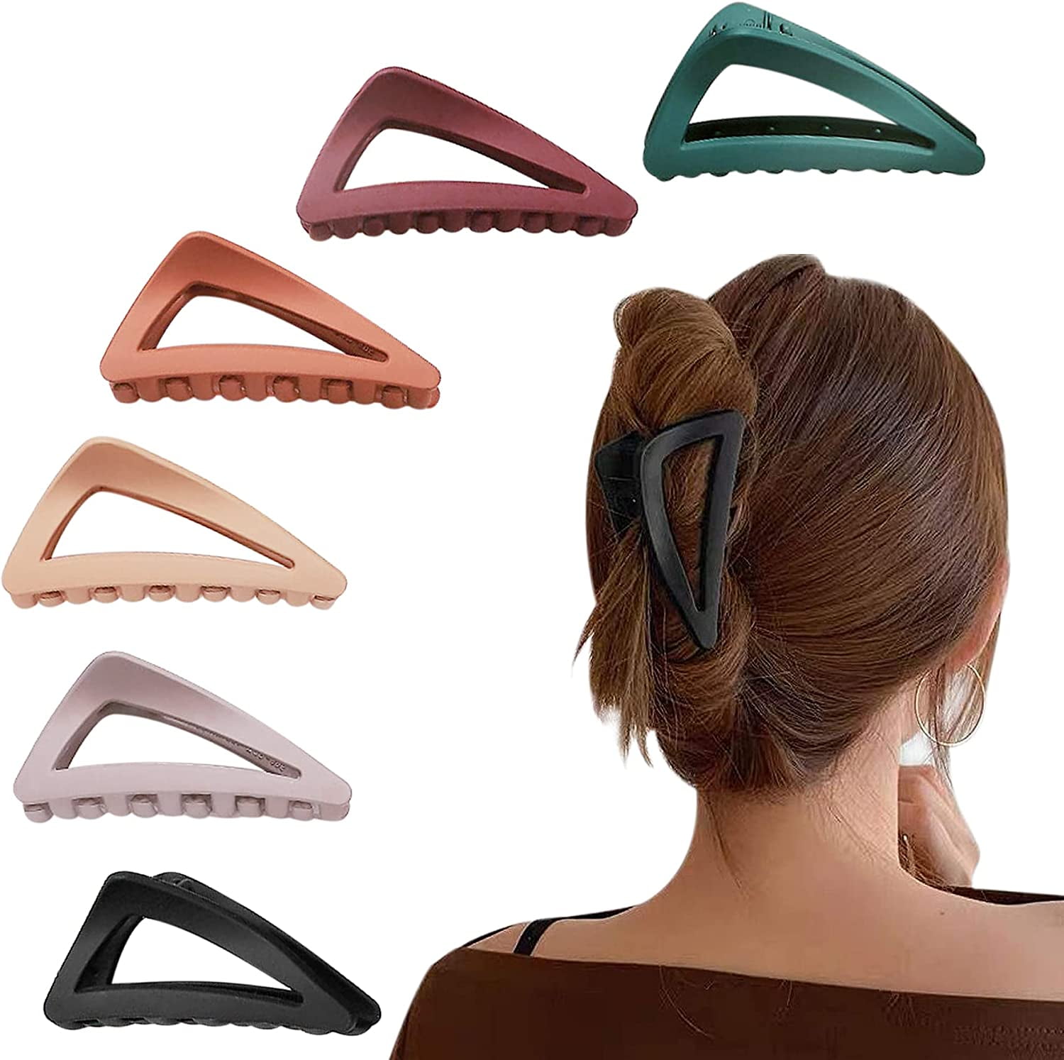 Walmart Hair Claw Clips for Girls, Women - Nonslip, Matte, for All Hair ...