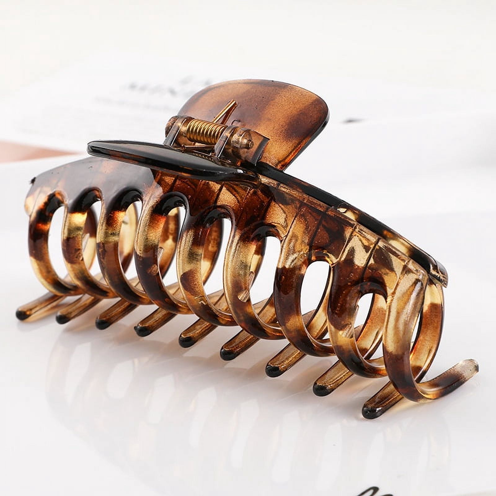 Hair Claw Clips Grip Large, Hair Barrettes Non-Slip Tight Simple Cute ...